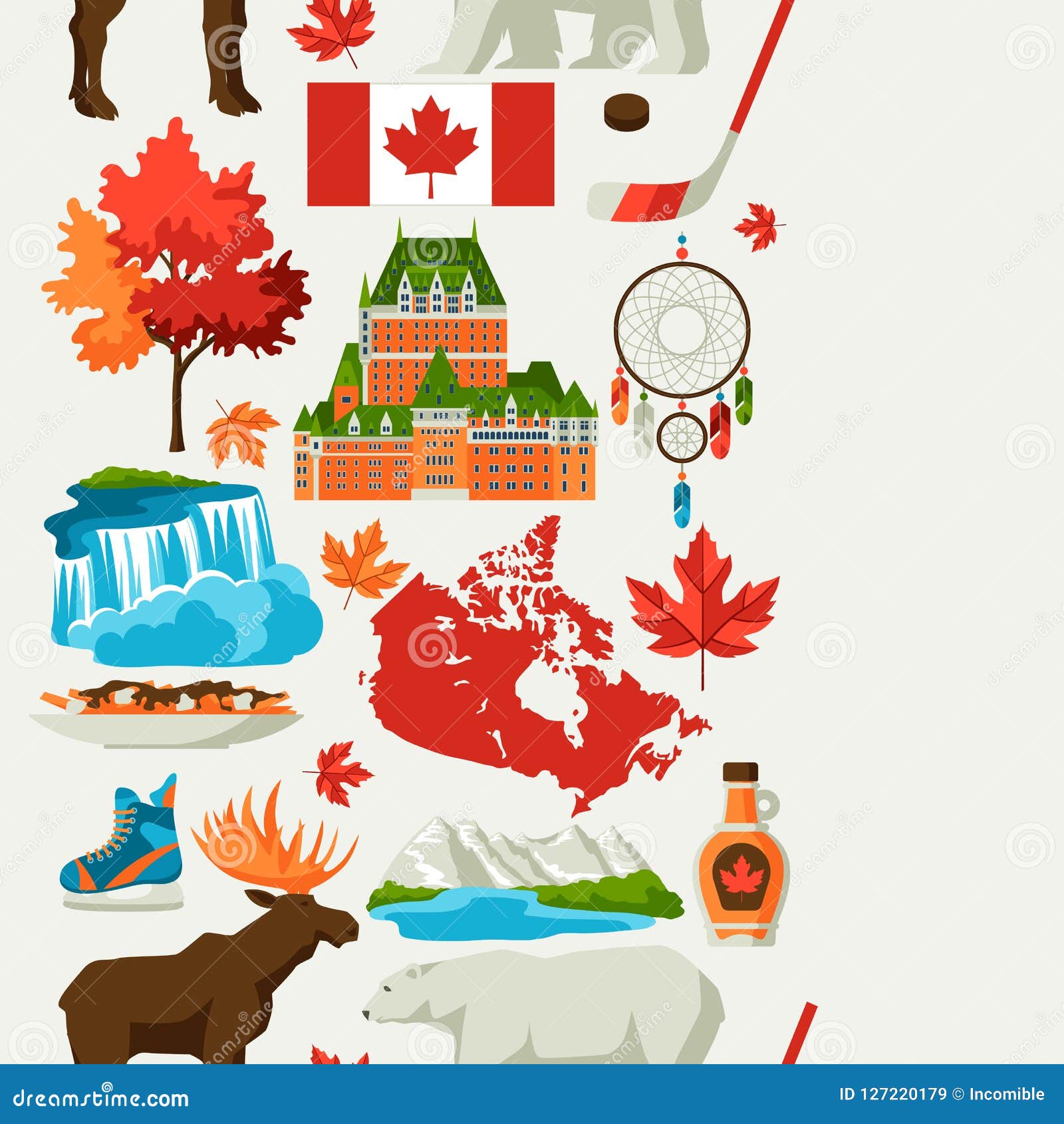 Canada seamless pattern. stock vector. Illustration of background ...