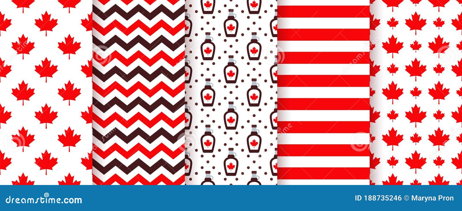 Canada Seamless Pattern. Vector Illustration. Happy Canada Day Textures ...