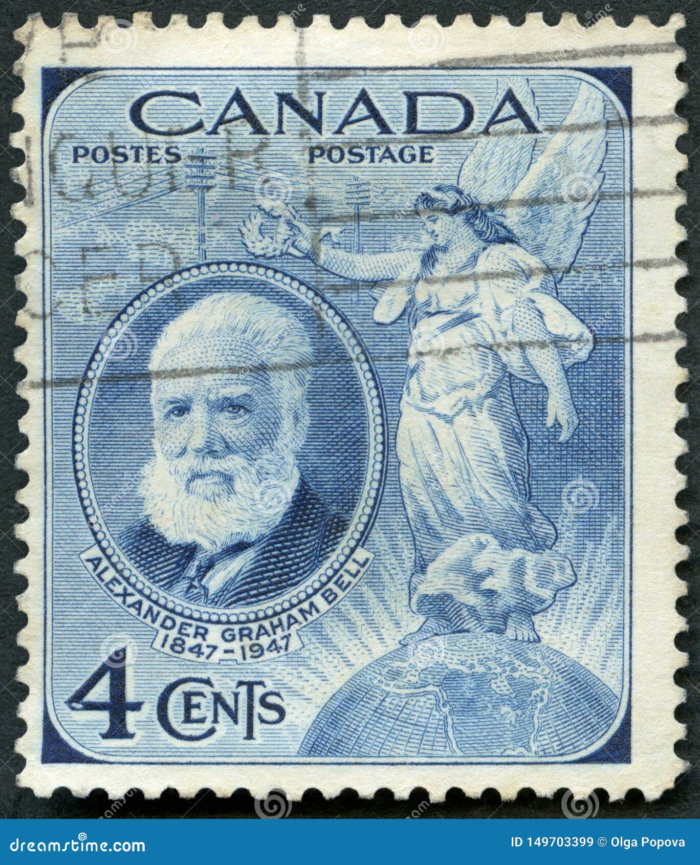 CANADA - 1947: Shows Alexander Graham Bell 1847-1922 Editorial Stock ...