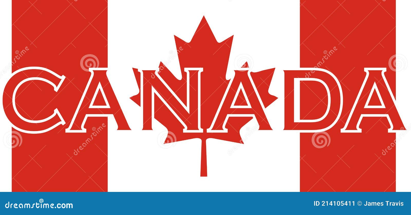Canada Spelled Out Over Red Stripes and Maple Leaf with Clipping Path ...