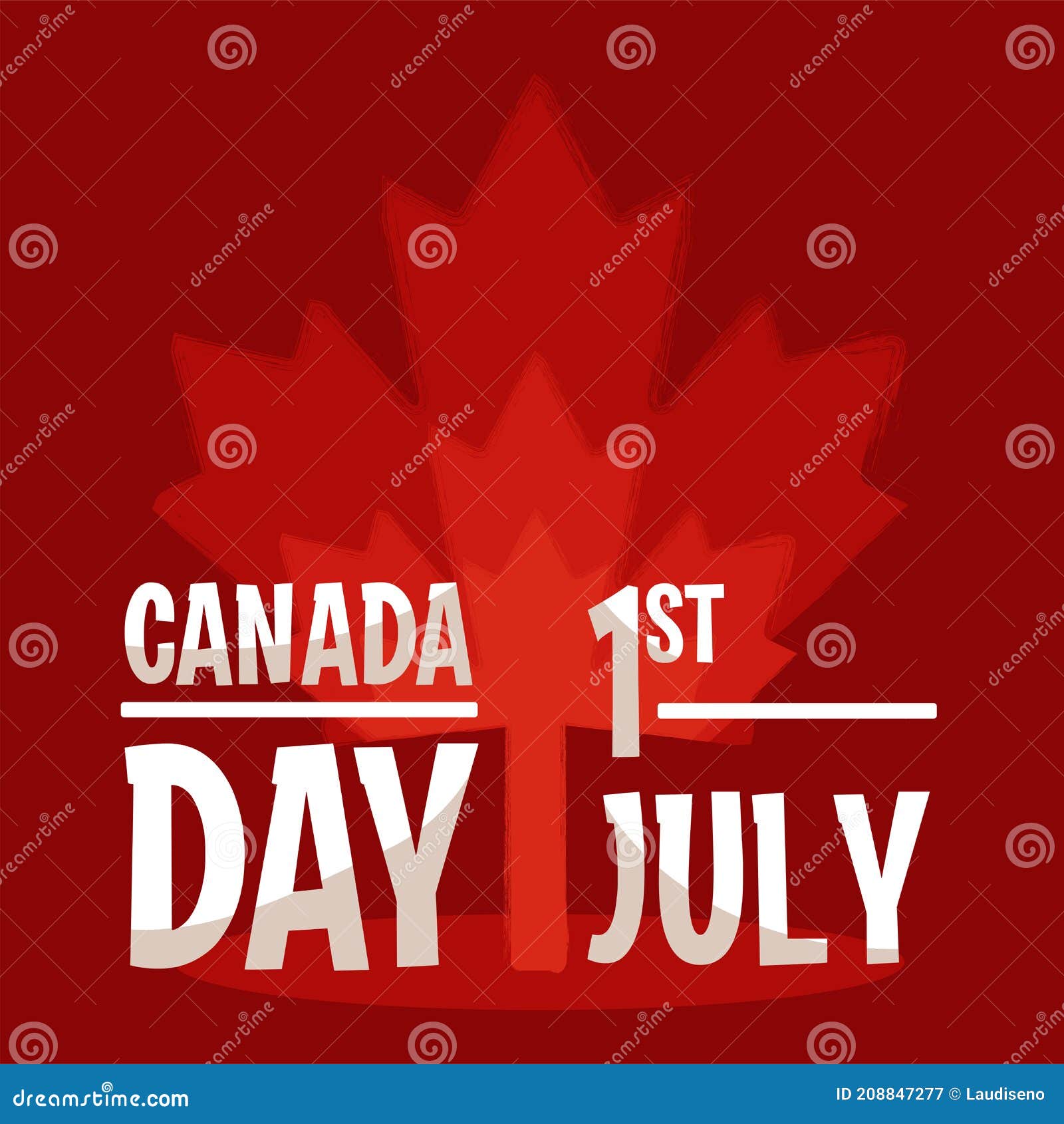 Canada 1st july Maple red stock vector. Illustration of greeting ...