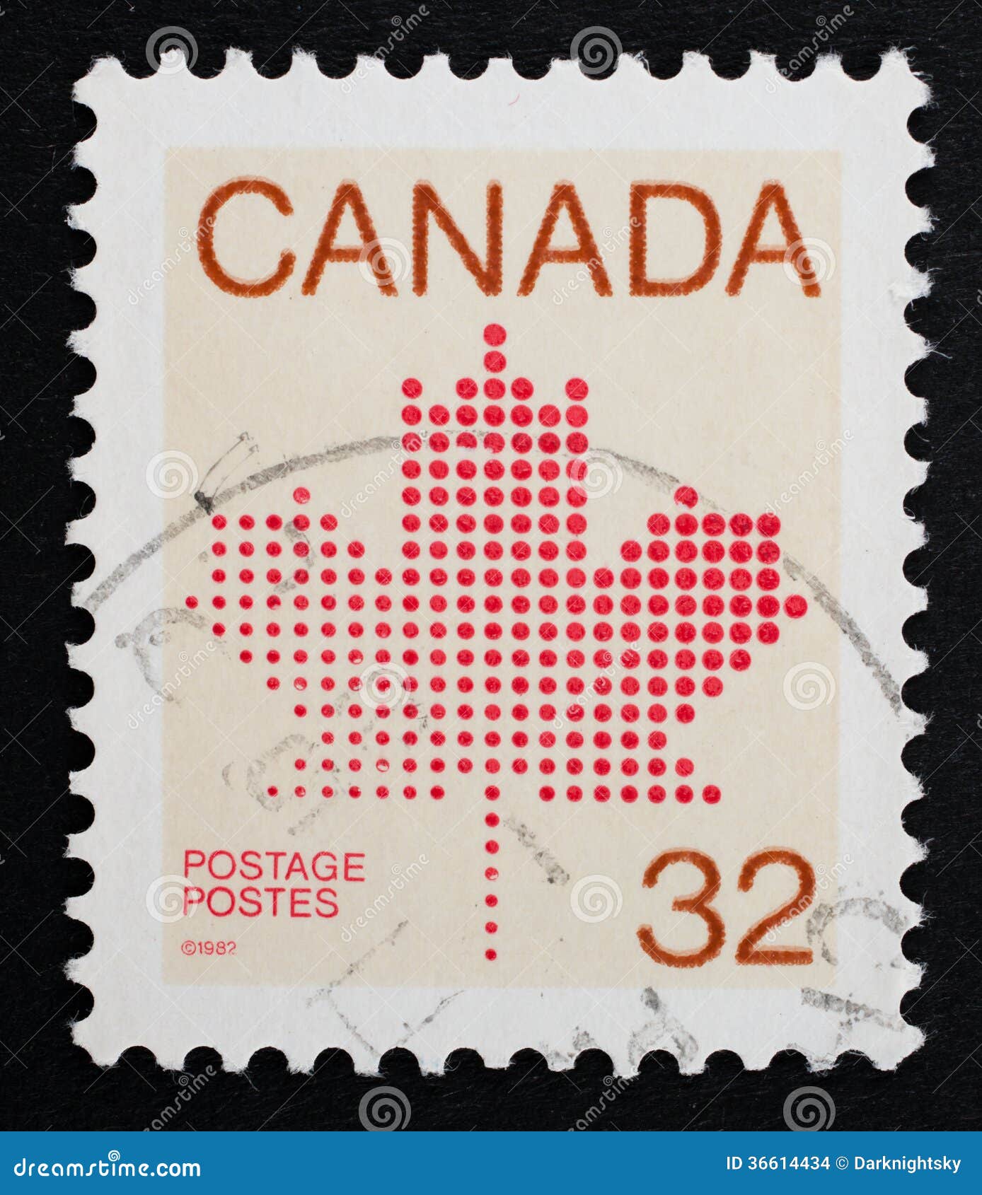 Canada stamp editorial stock image. Image of black, maple - 36614434