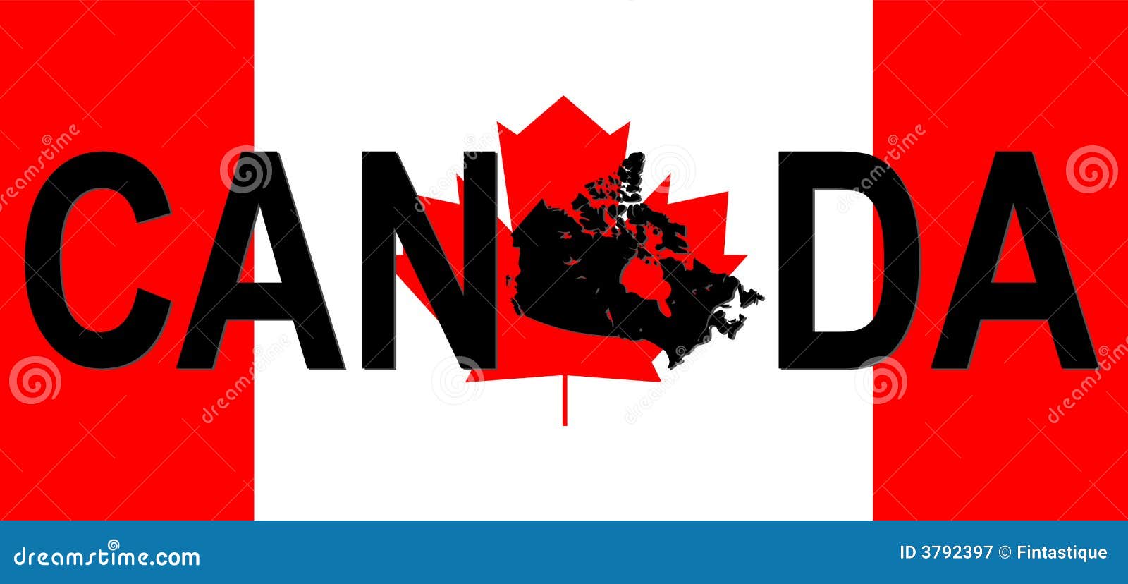 Canada text with map stock vector. Illustration of flag - 3792397