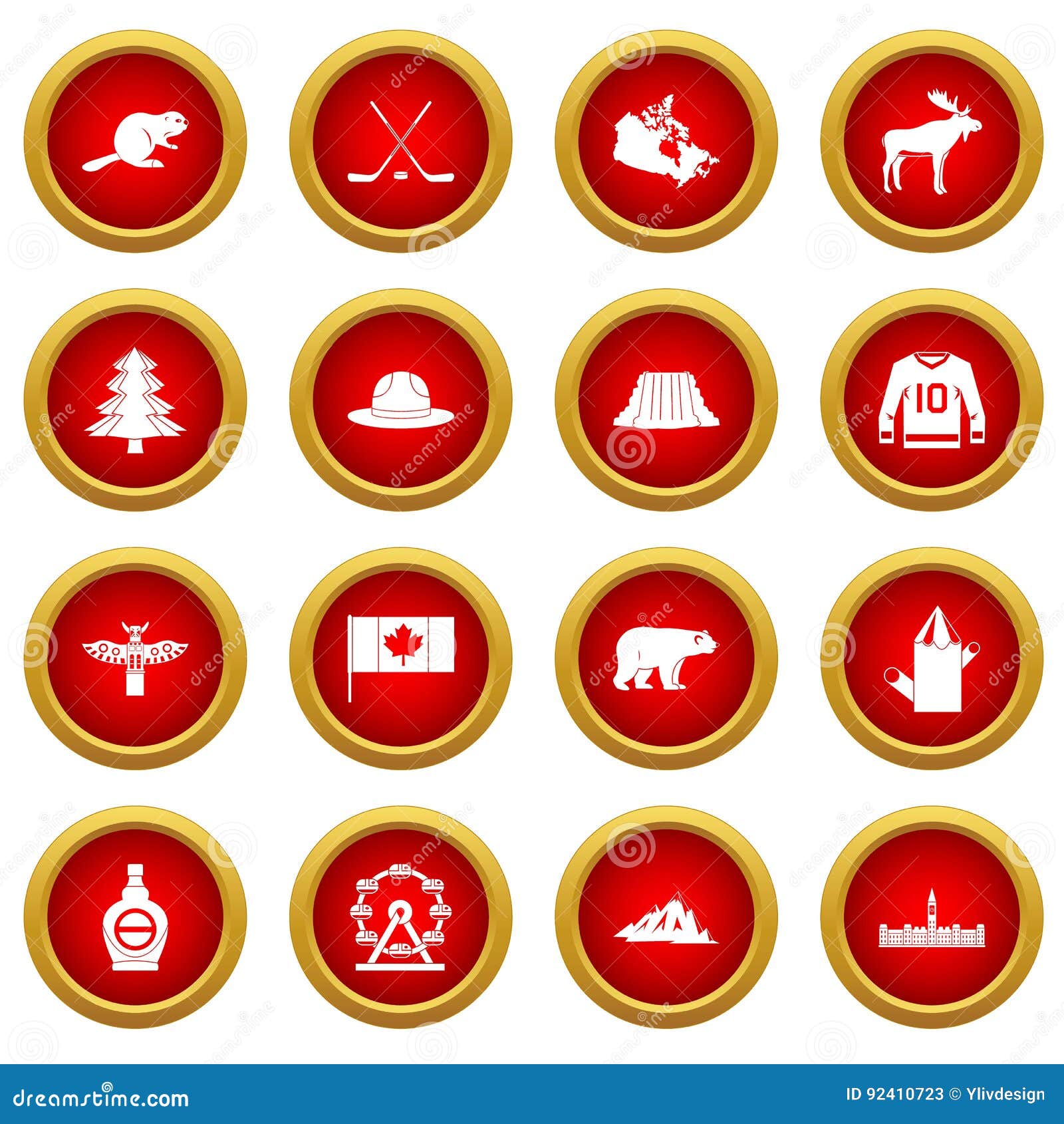 Canada Travel Icon Red Circle Set Stock Vector - Illustration of ...