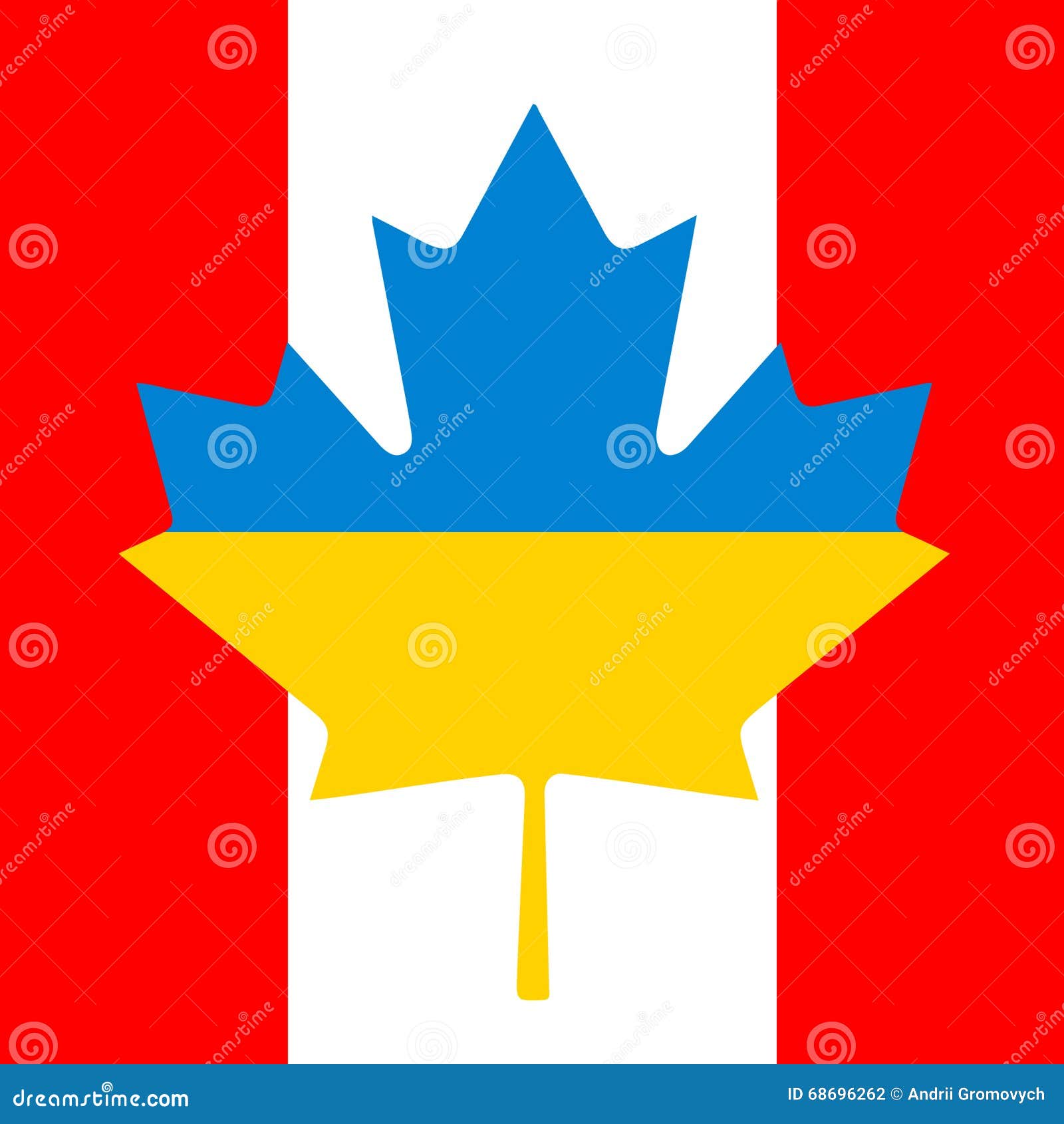 Canada-Ukraine Flag. Friendship. Stock Vector - Illustration of concept ...