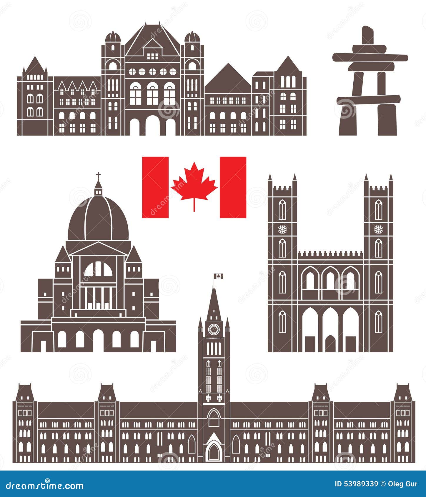 Canada stock vector. Illustration of joseph, monument - 53989339