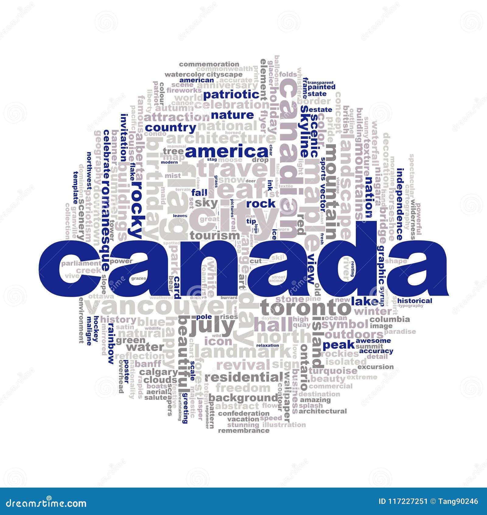 Canada, Word On Stone Blocks. Isolated On White Background. Design ...