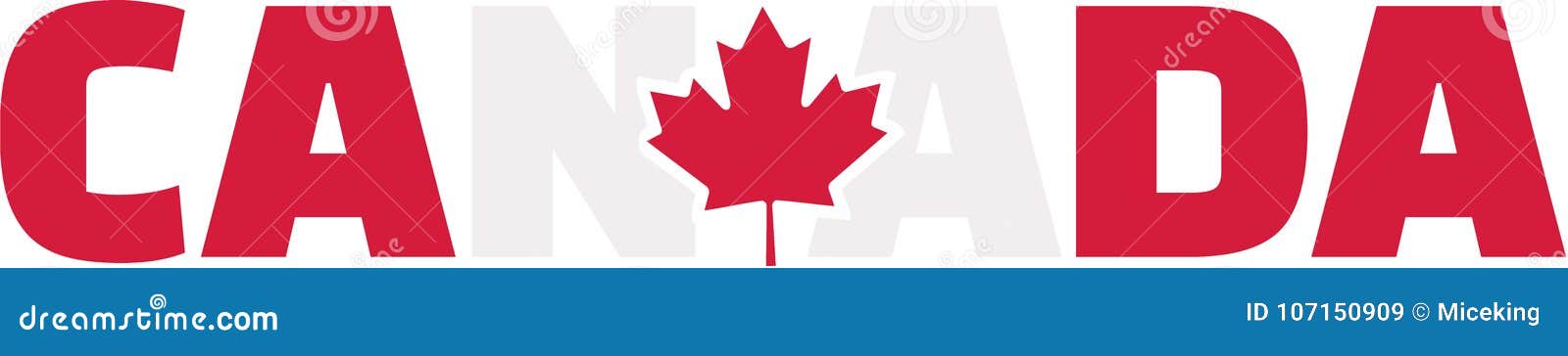 Canada word with flag stock illustration. Illustration of maple - 107150909