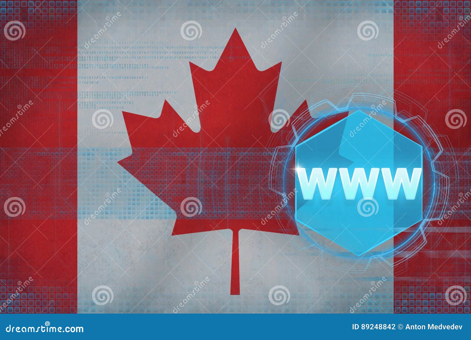 Canada Www (world Wide Web). Electronic Concept. Stock Illustration ...