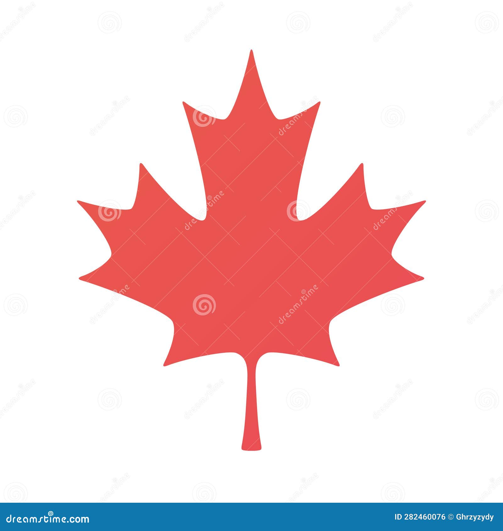 Red Canadian maple leaf stock vector. Illustration of vector - 282460076