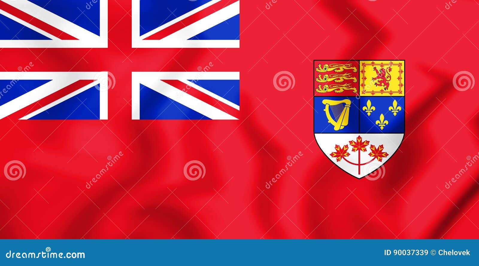 Canadese Rode Vlag 1957-1965 Stock Illustratie - Illustration of ...