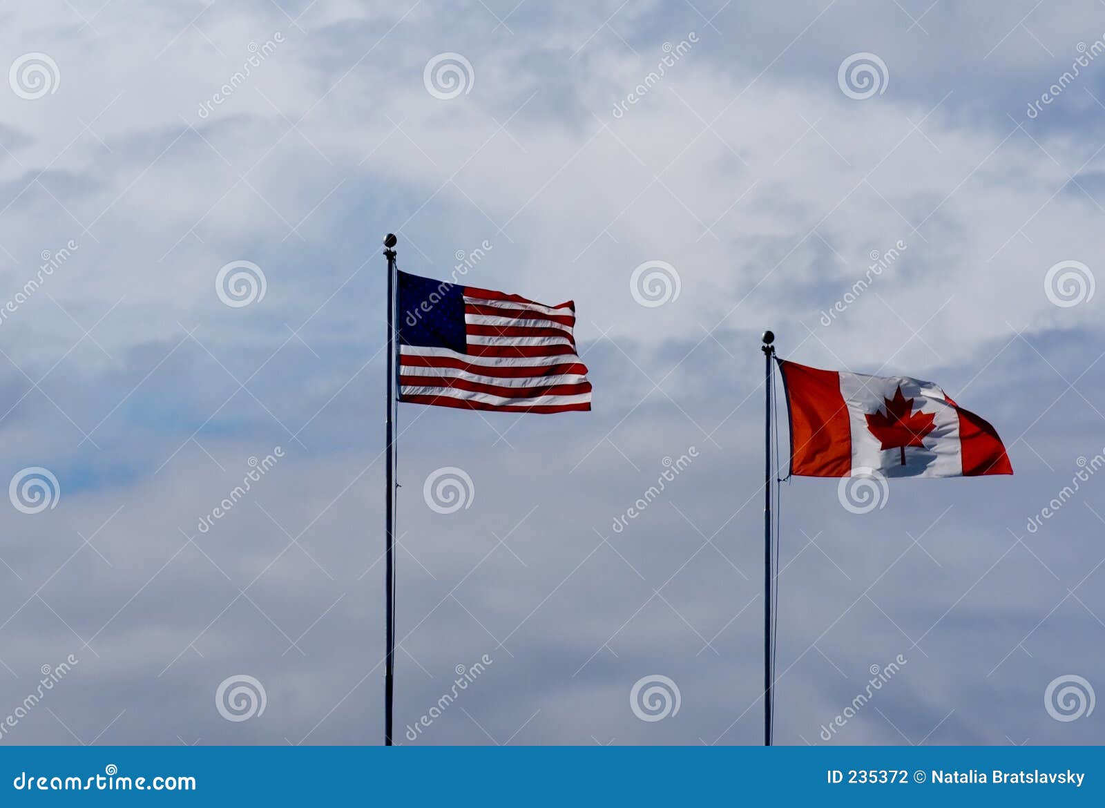 Canadian-american border stock photo. Image of friendship - 235372