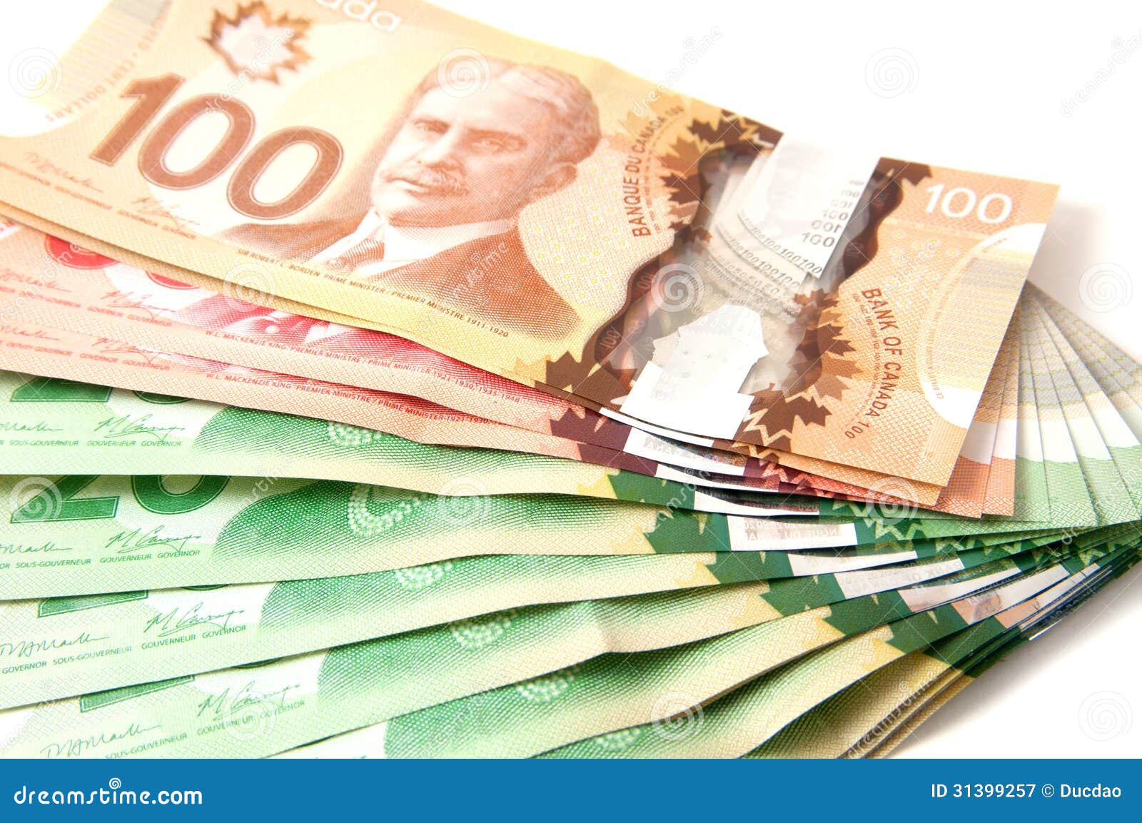 Canadian bank notes stock image. Image of banking, bank - 31399257