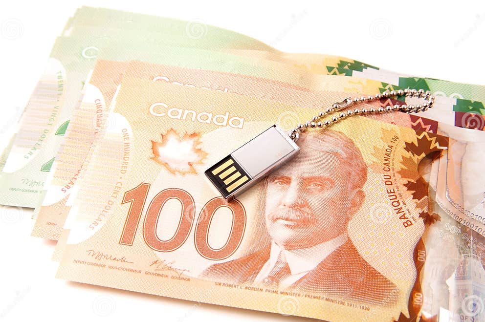 Canadian bank notes stock photo. Image of white, finance - 31399404