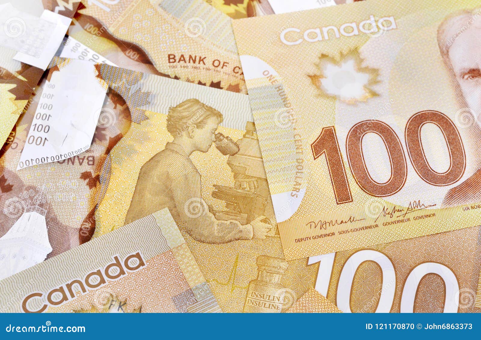Canadian Banknotes Background Editorial Image - Image of editorial ...