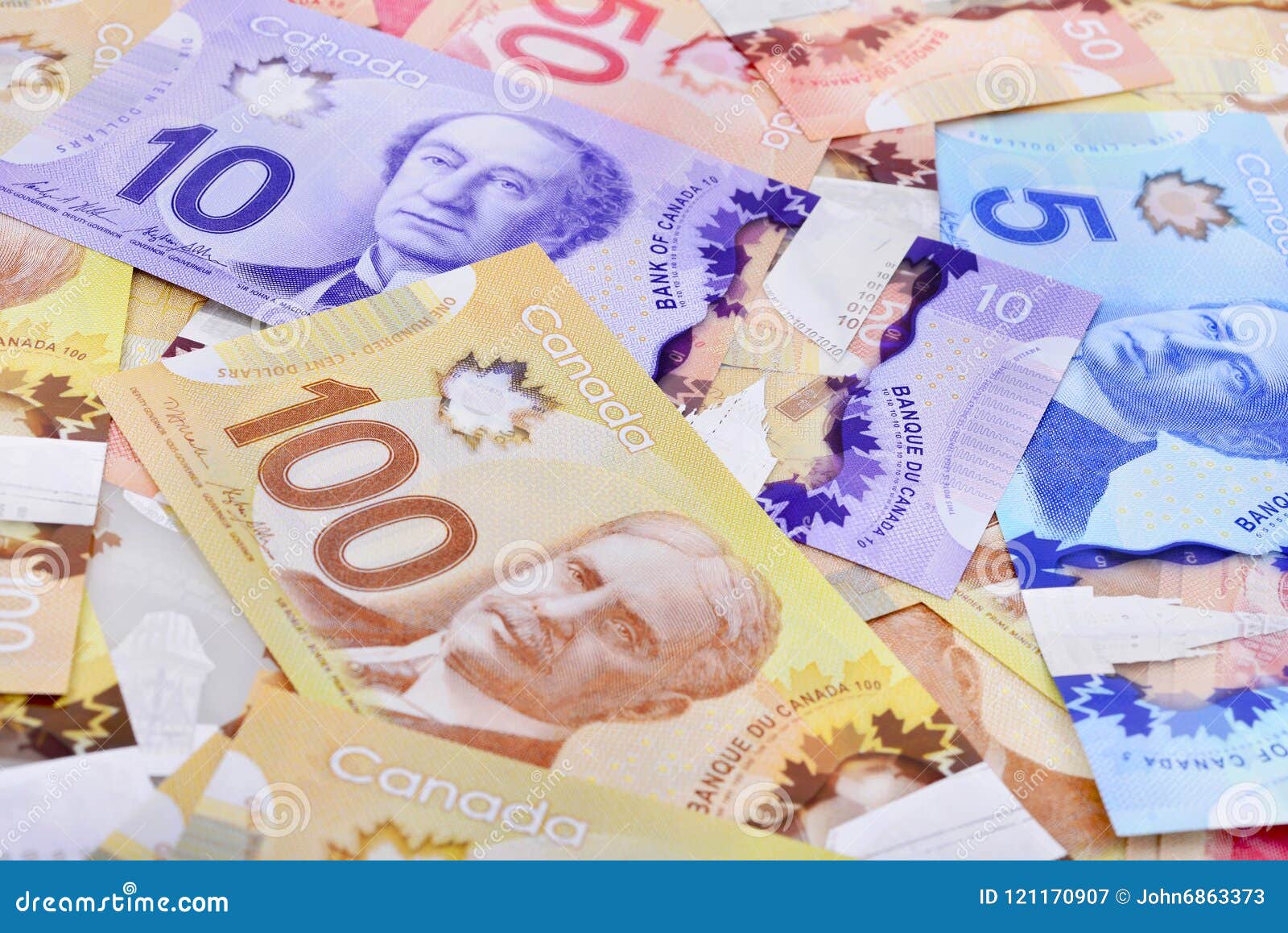 Canadian Banknotes Background Editorial Photography - Image of loan ...