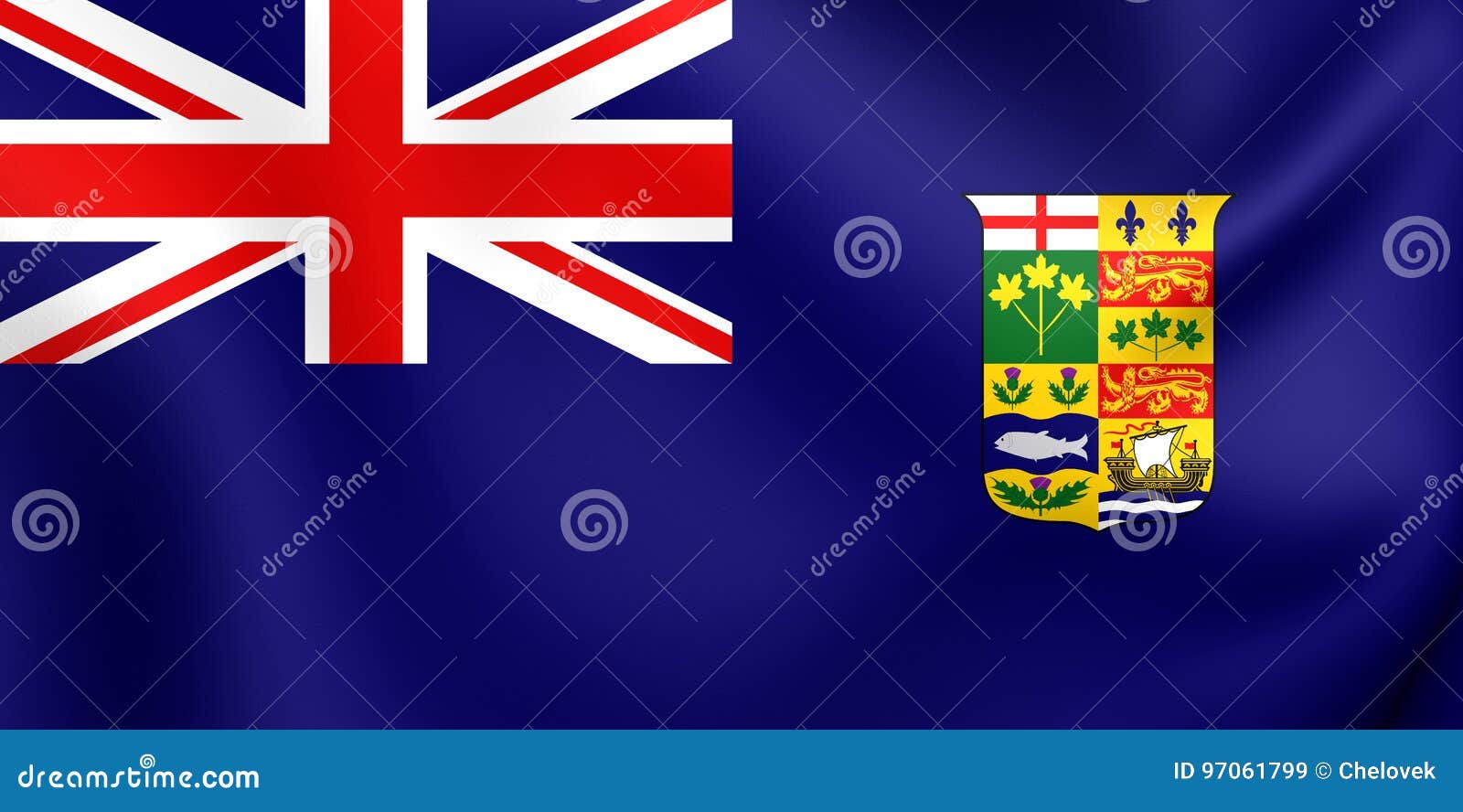 Canadian Blue Ensign 1868-1921 Stock Illustration - Illustration of ...