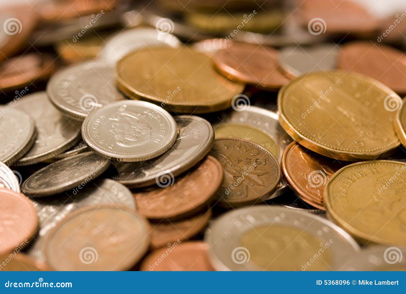 Canadian coins editorial photo. Image of savings, dollars - 5368096