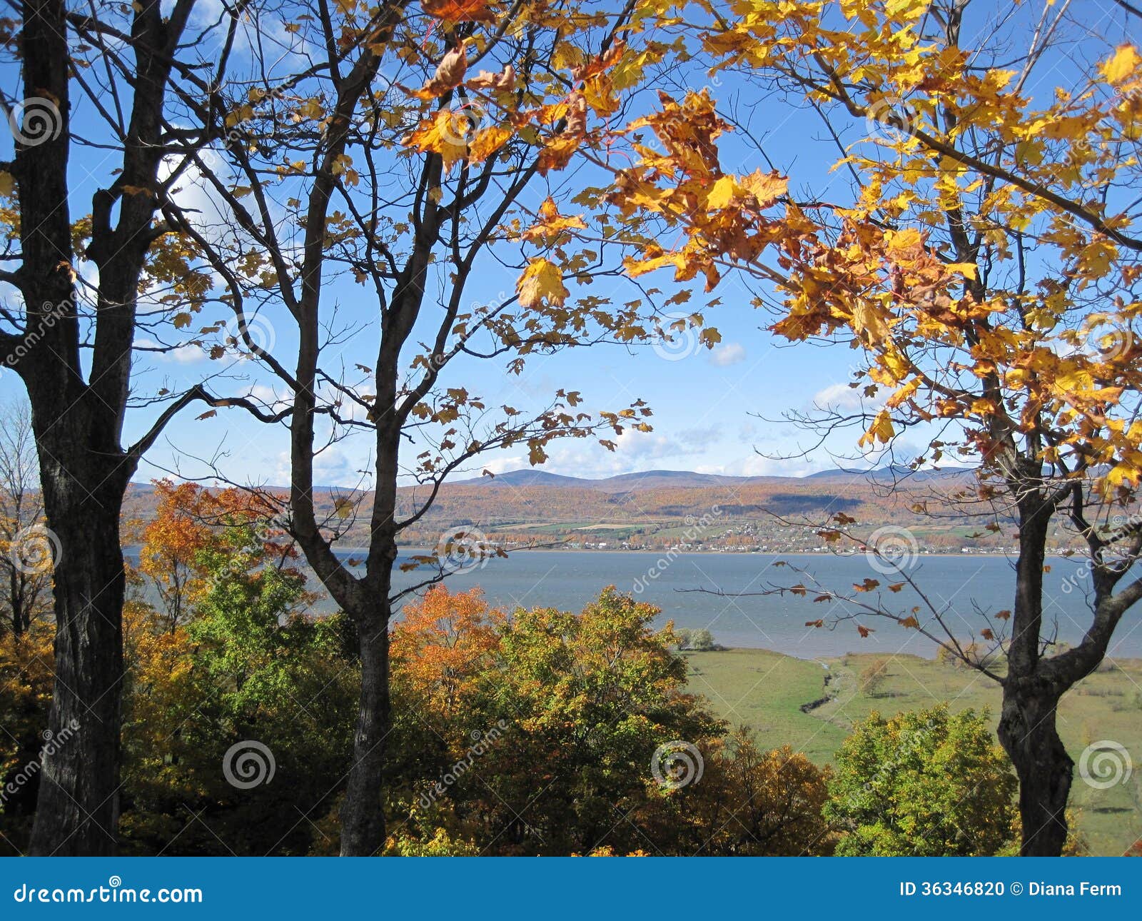 Canadian Country Side Landscape Stock Photo - Image of blue, yellow ...