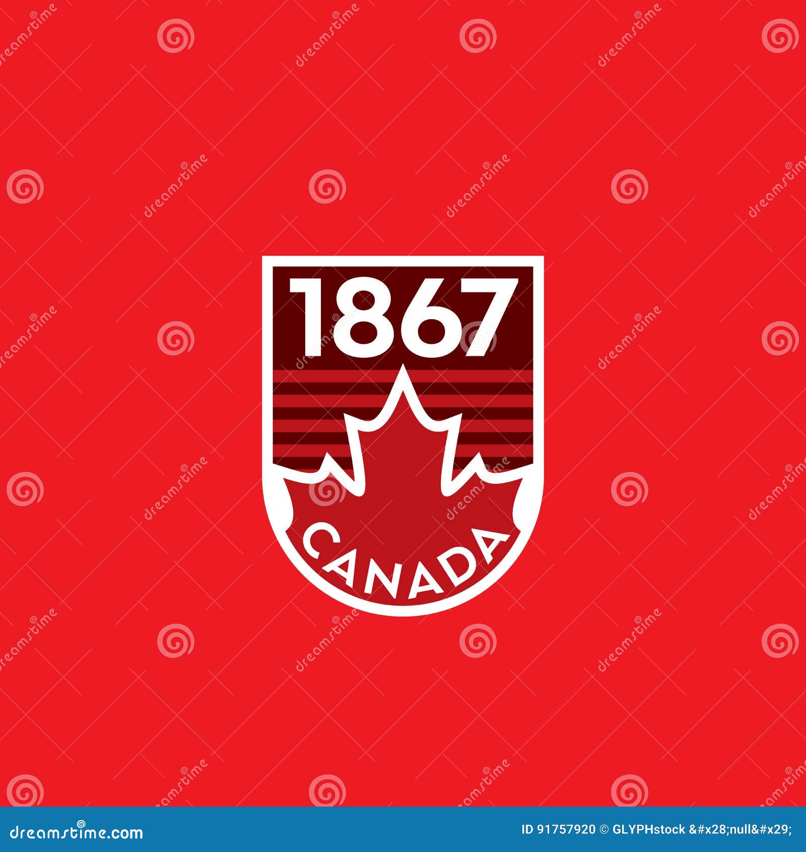 Canadian Crest stock vector. Illustration of color, fall - 91757920