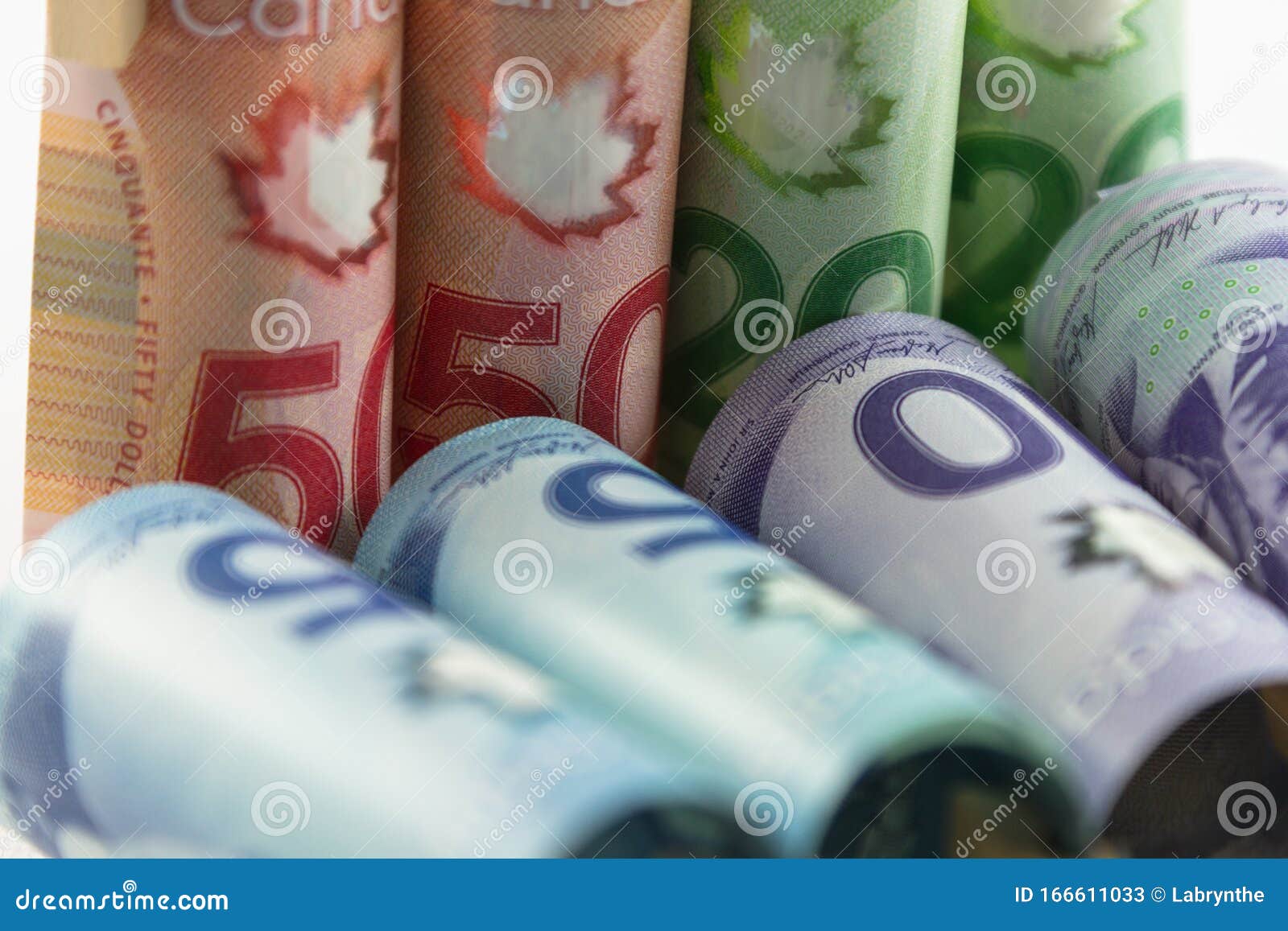 Canadian Dollar Bills on a Table, Canadian Currency Editorial Stock ...
