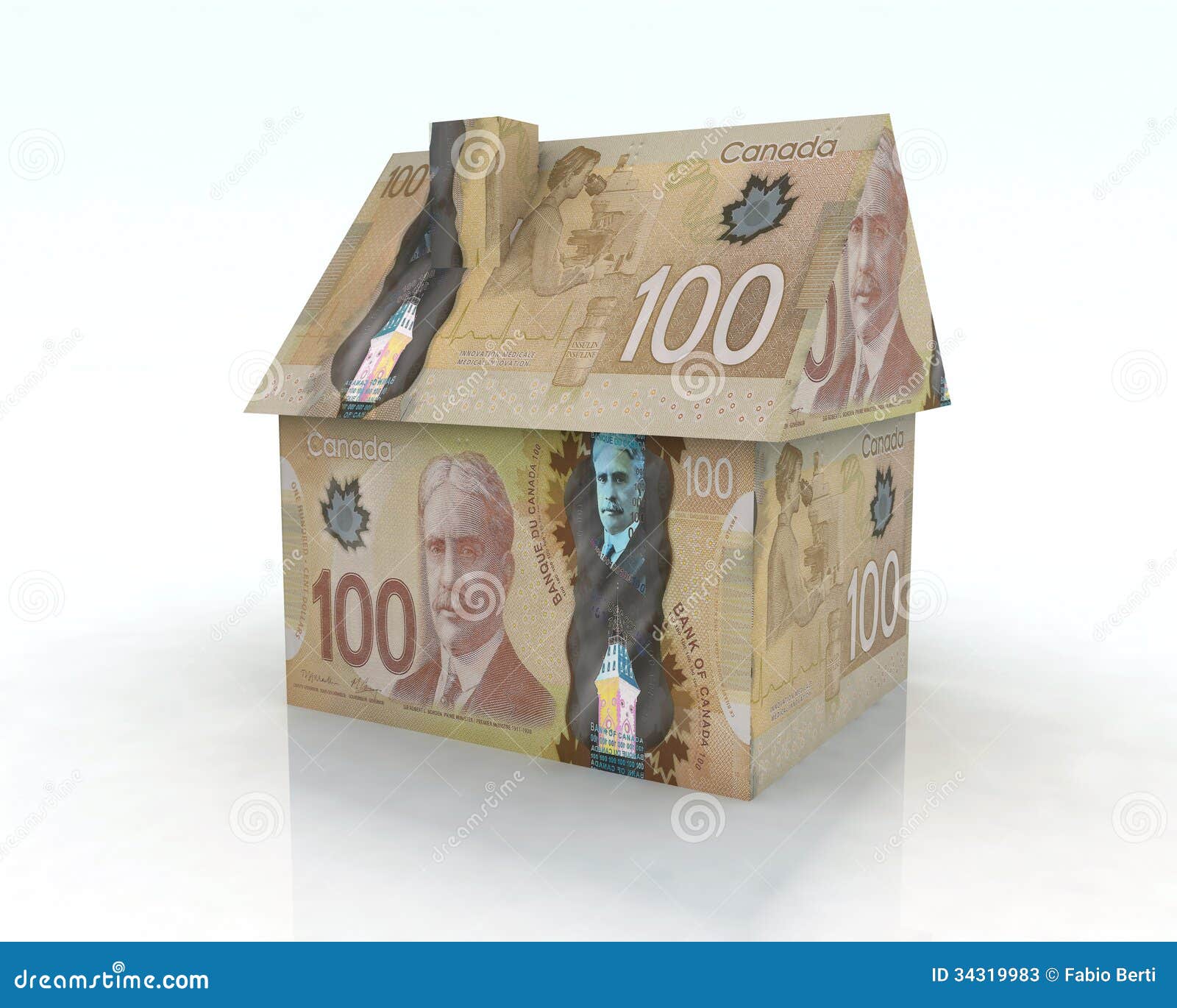 Canadian dollar house stock illustration. Illustration of business ...