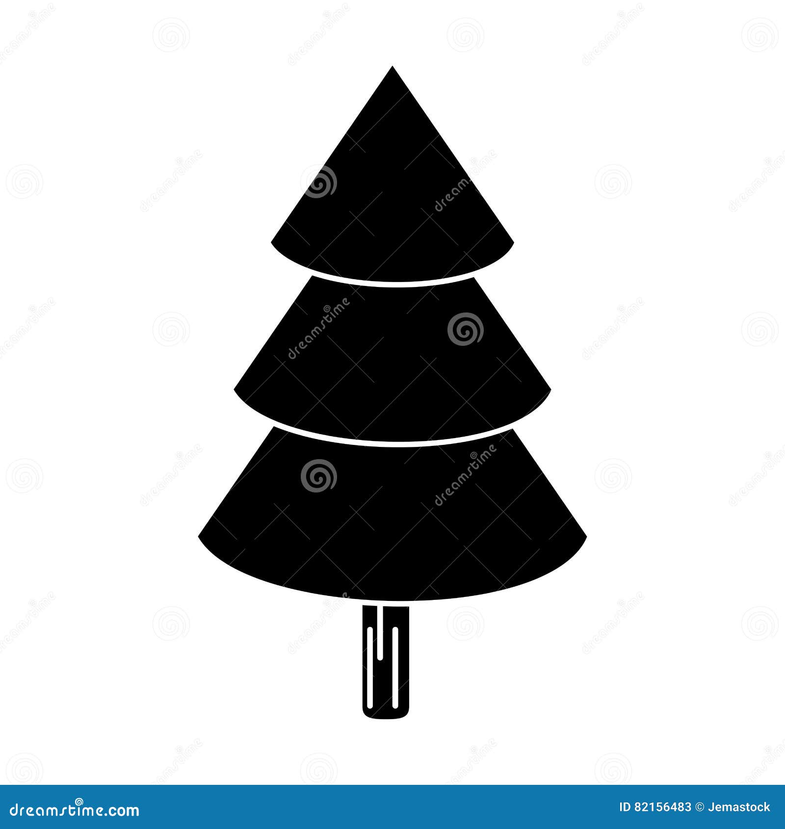 Canadian Evergreen Tree Pine Pictogram Stock Vector - Illustration of ...