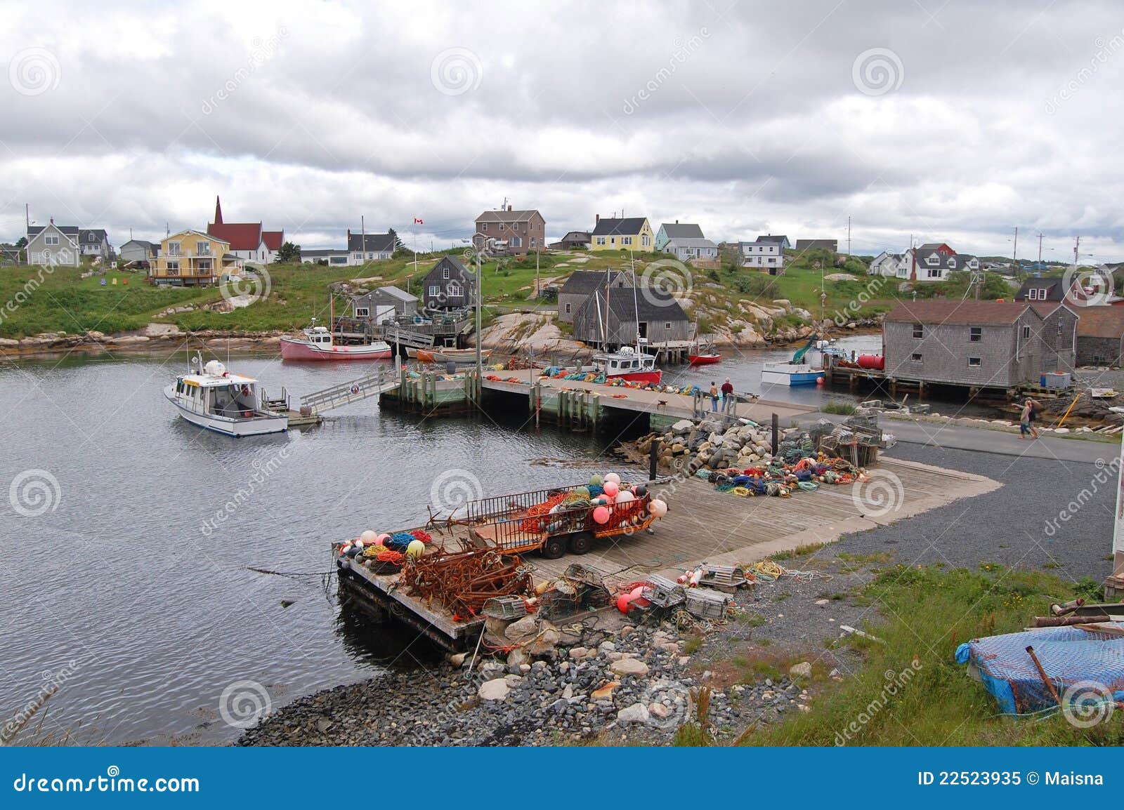 Canadian fishing harbor stock image. Image of canada - 22523935