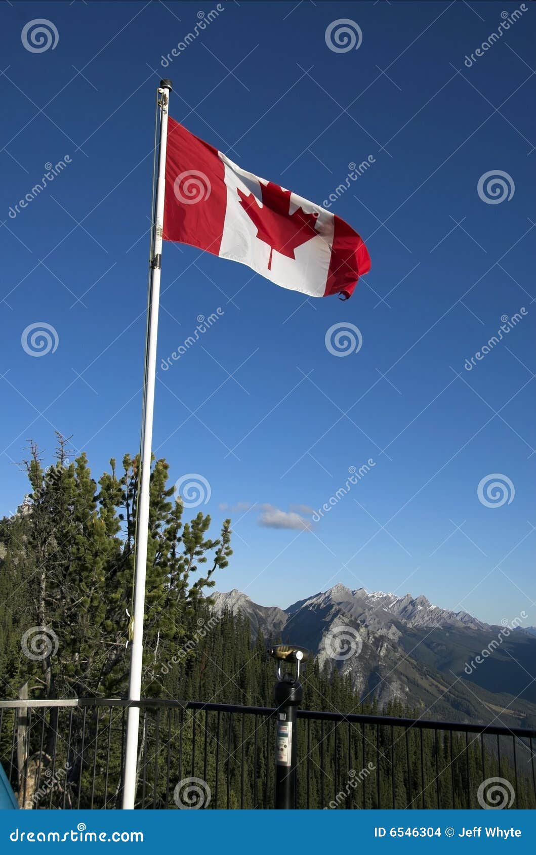 Canadian Flag, Banff stock photo. Image of environment - 6546304