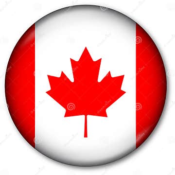 Canadian Flag Button stock illustration. Illustration of identity - 7315038