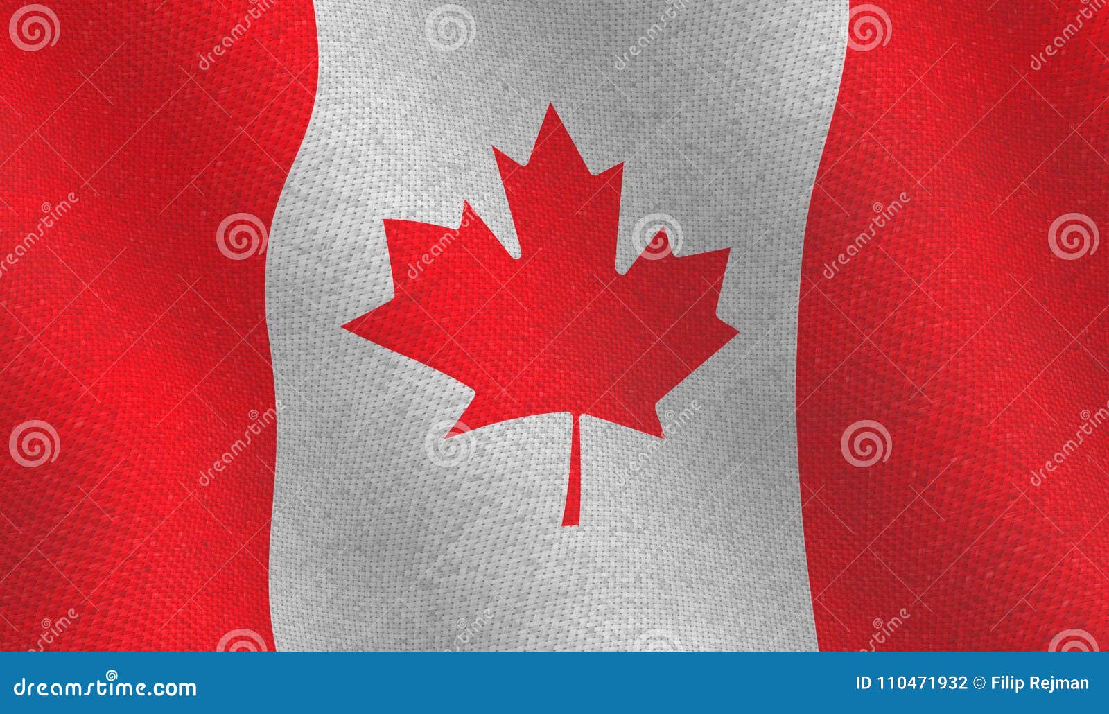 Canadian Flag with Fabric Structure Stock Illustration - Illustration ...