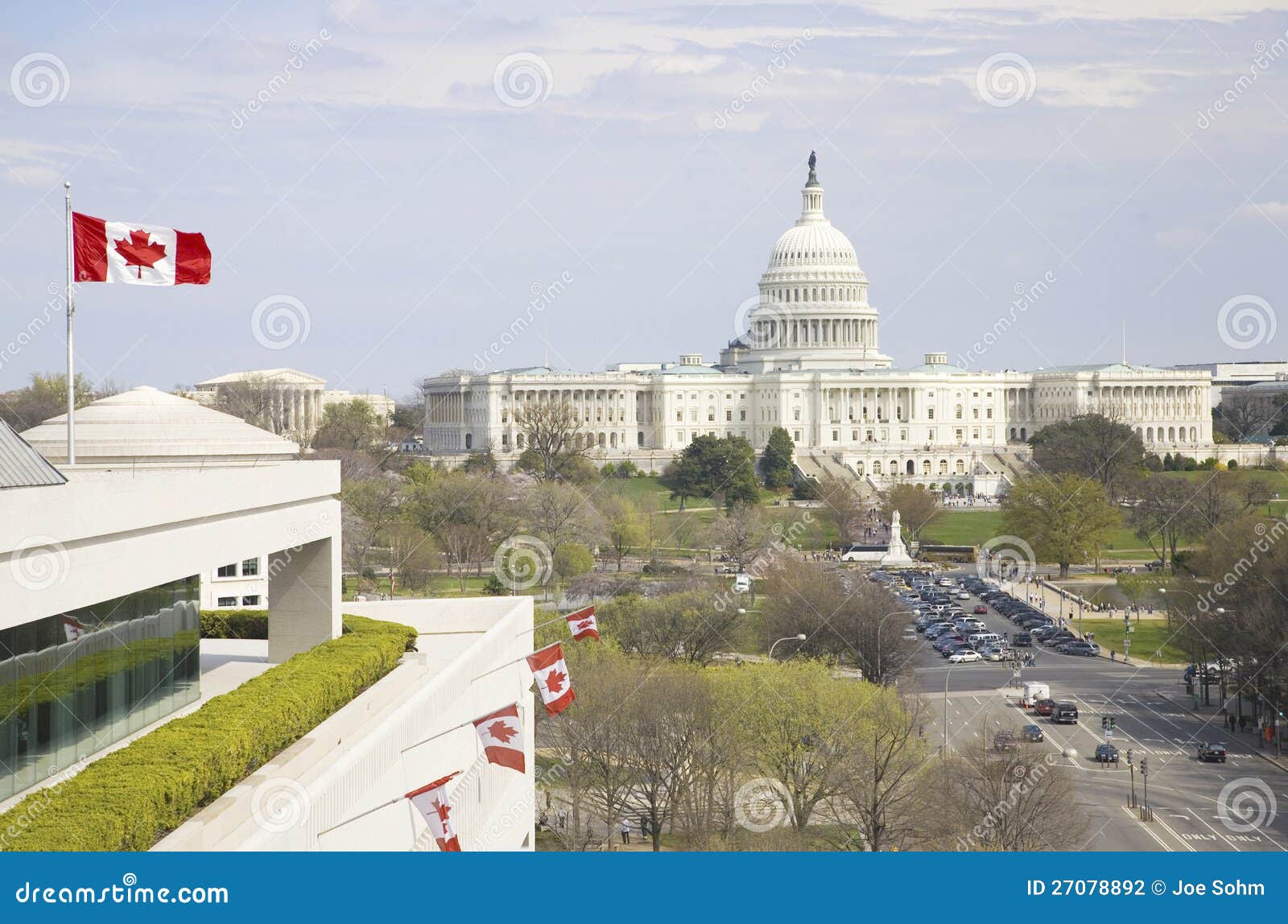 Canadian Flag Flying from Canadian Embassy Editorial Photography ...