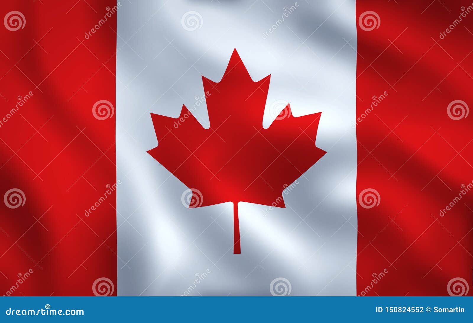 Canadian Flag Image Full Frame Stock Illustration - Illustration of ...