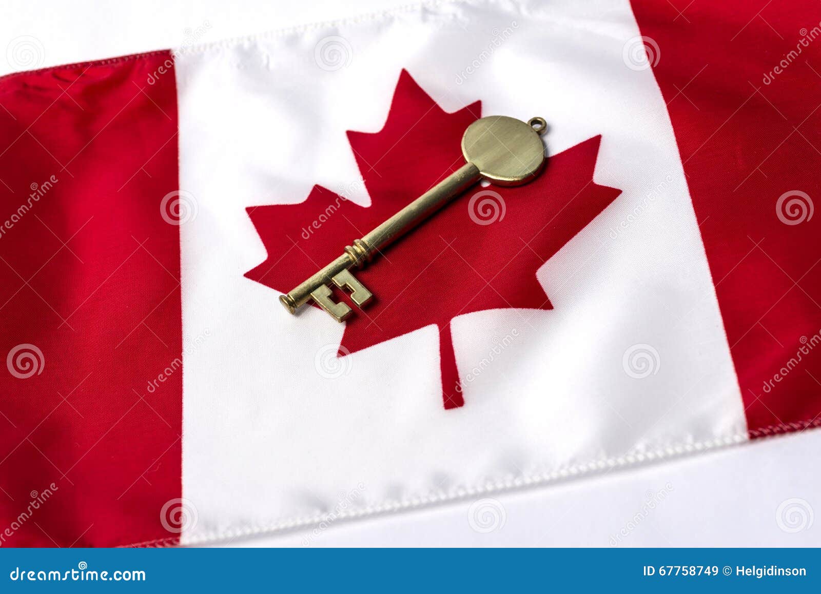 Canadian flag with Key stock image. Image of symbol, symbolic - 67758749