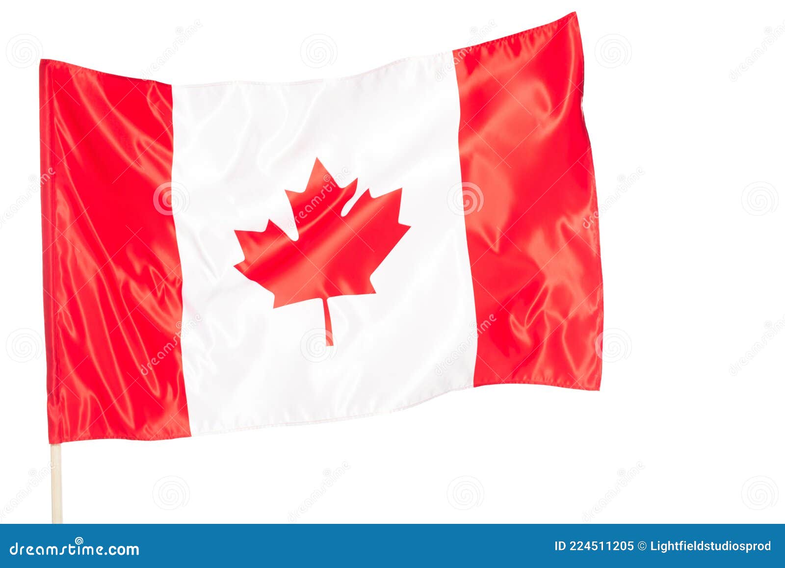 Canadian Flag with Red Maple Leaf Stock Image - Image of isolated ...