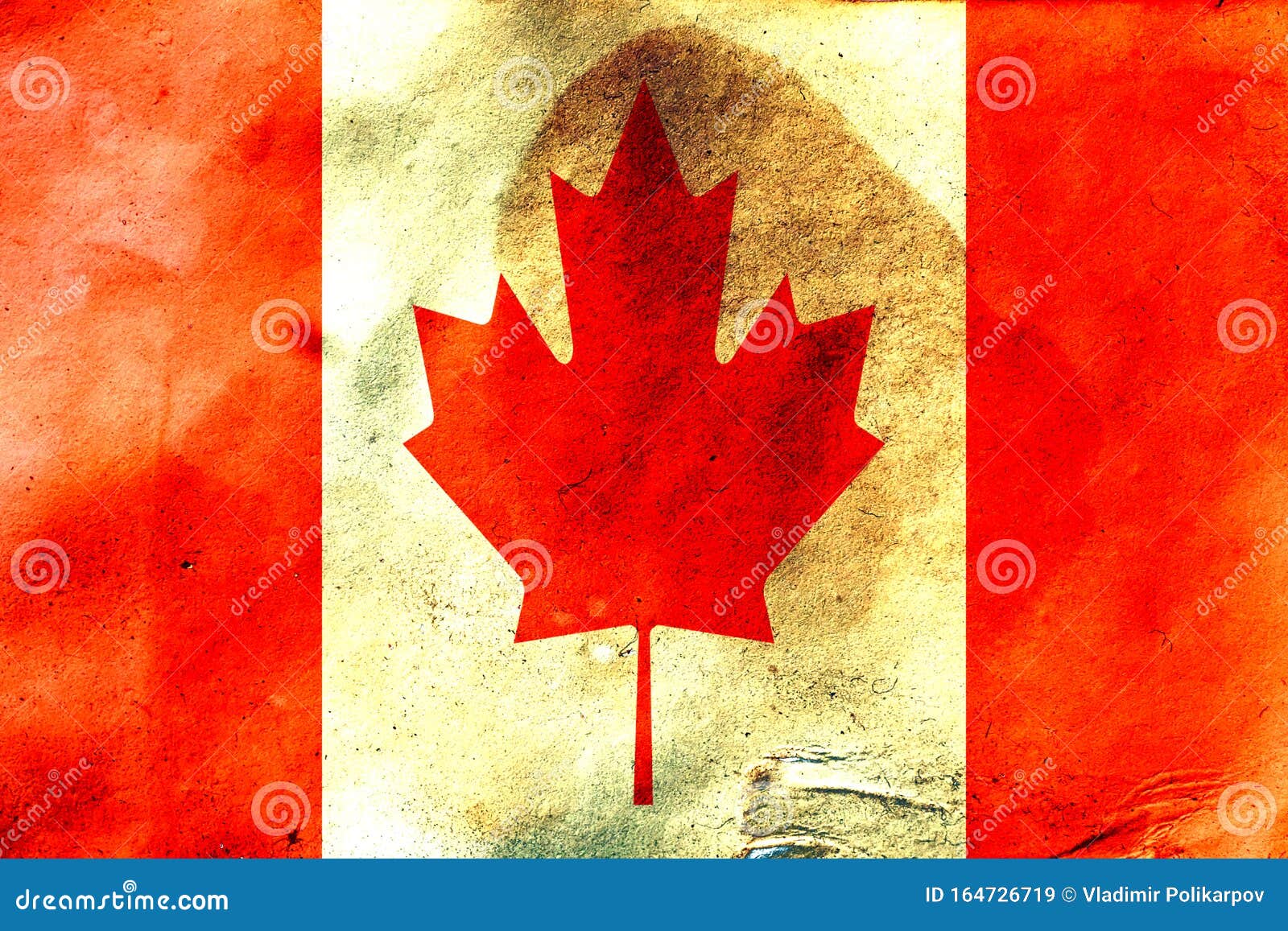 Canadian Flag with Texture. Template for Design Stock Image - Image of ...