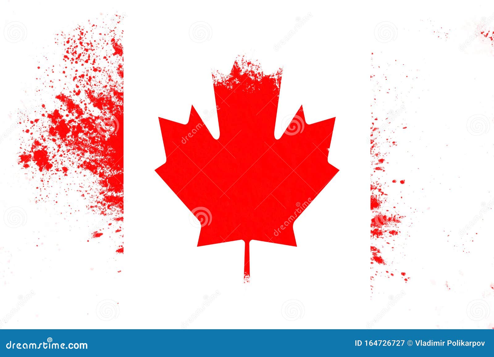 Canadian Flag with Texture. Template for Design Stock Image - Image of ...