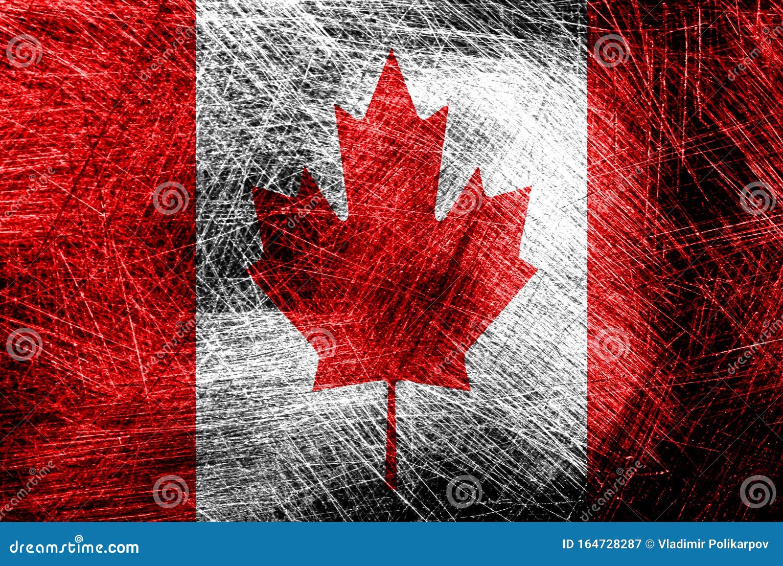 Canadian Flag with Texture. Template for Design Stock Image - Image of ...