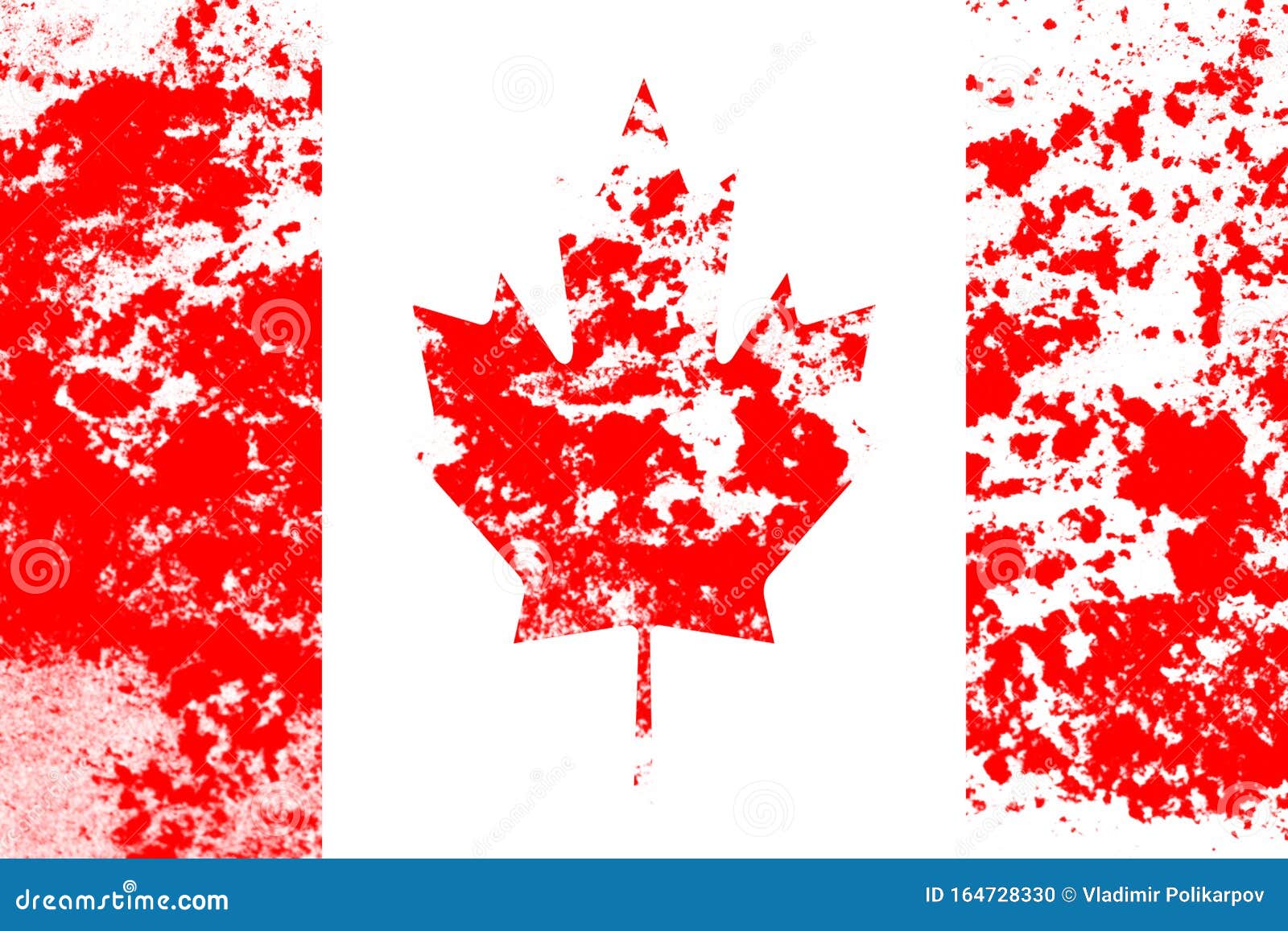 Canadian Flag with Texture. Template for Design Stock Photo - Image of ...