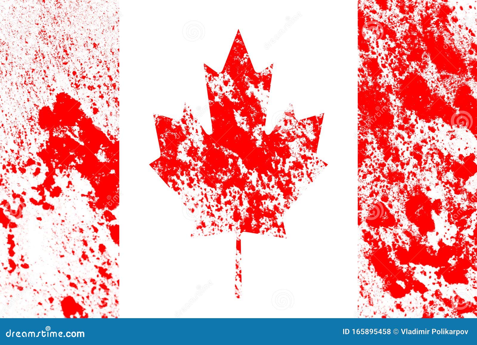 Canadian Flag with Texture. Template for Design Stock Illustration ...