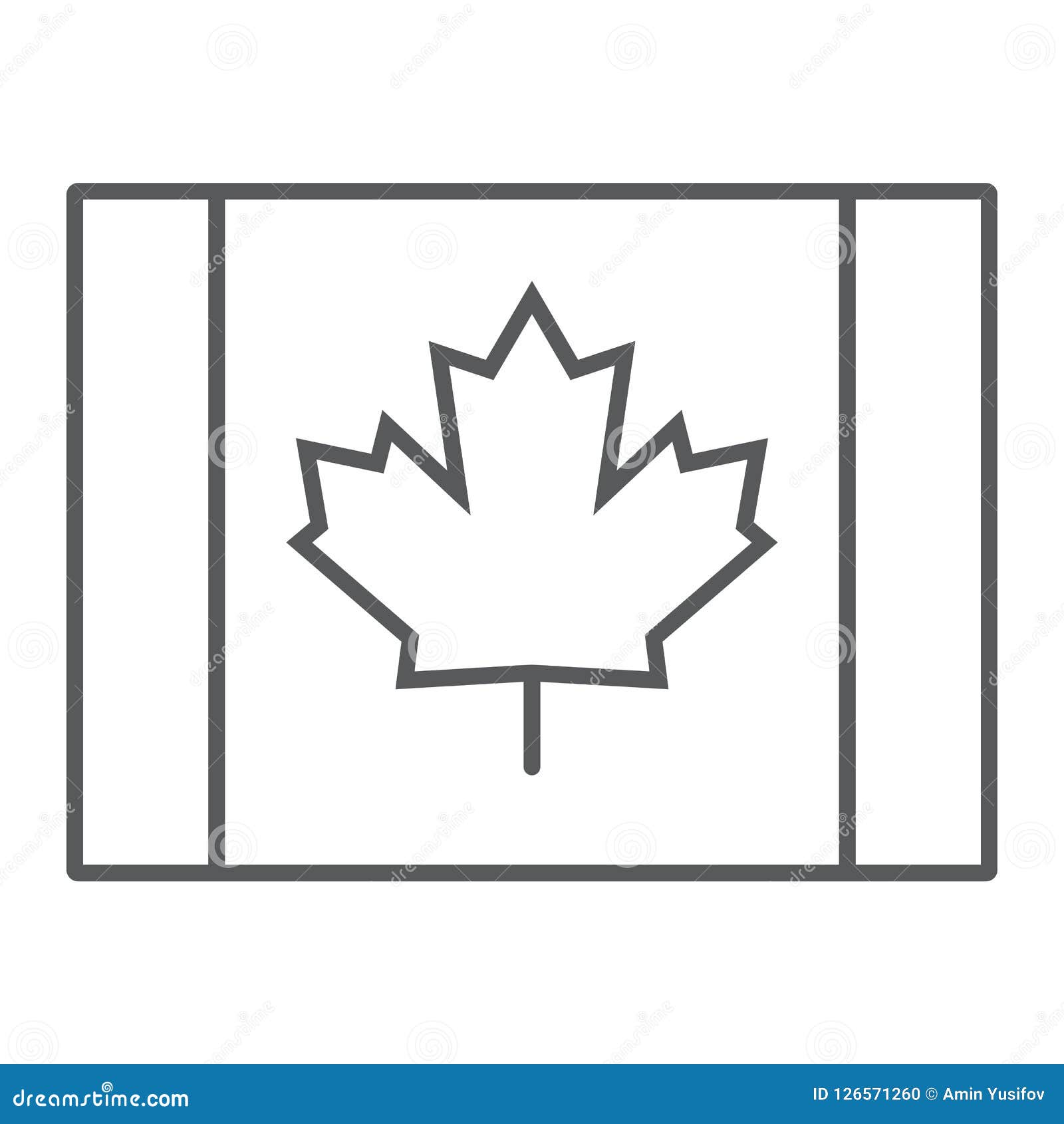 Canadian Flag Thin Line Icon, Canada and Maple, Leaf Sign, Vector ... Canadian Flag Thin Line Icon, Canada and Maple, Leaf Sign, Vector ...