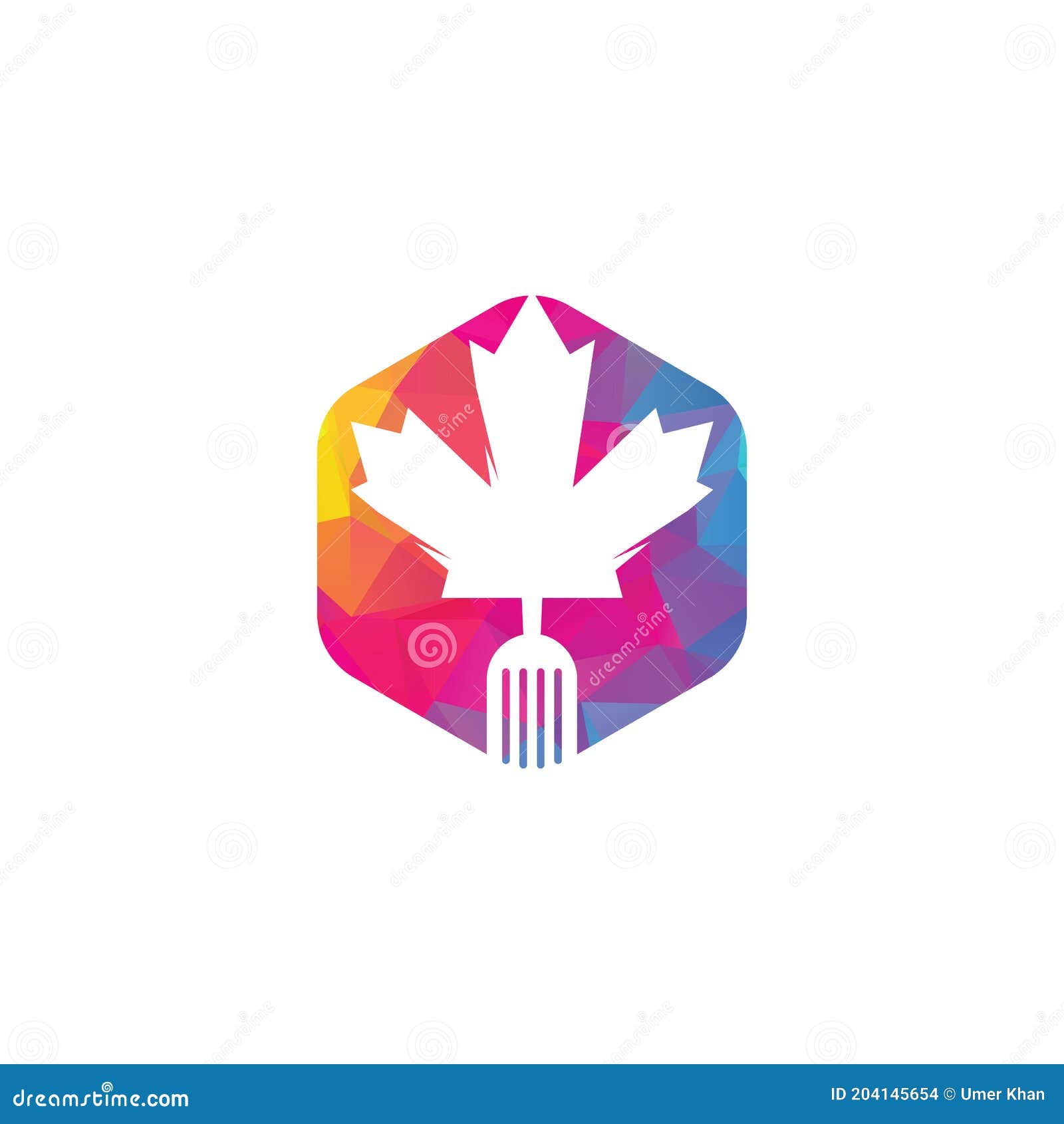 Canadian Food Logo Concept Design. Stock Vector - Illustration of ...