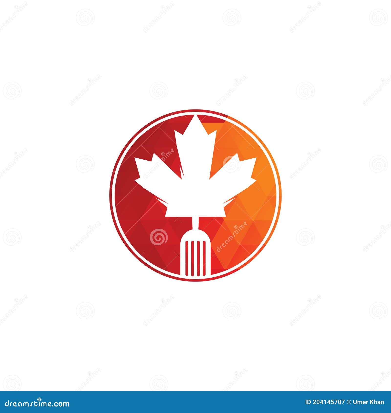 Canadian Food Logo Concept Design. Stock Vector - Illustration of ...
