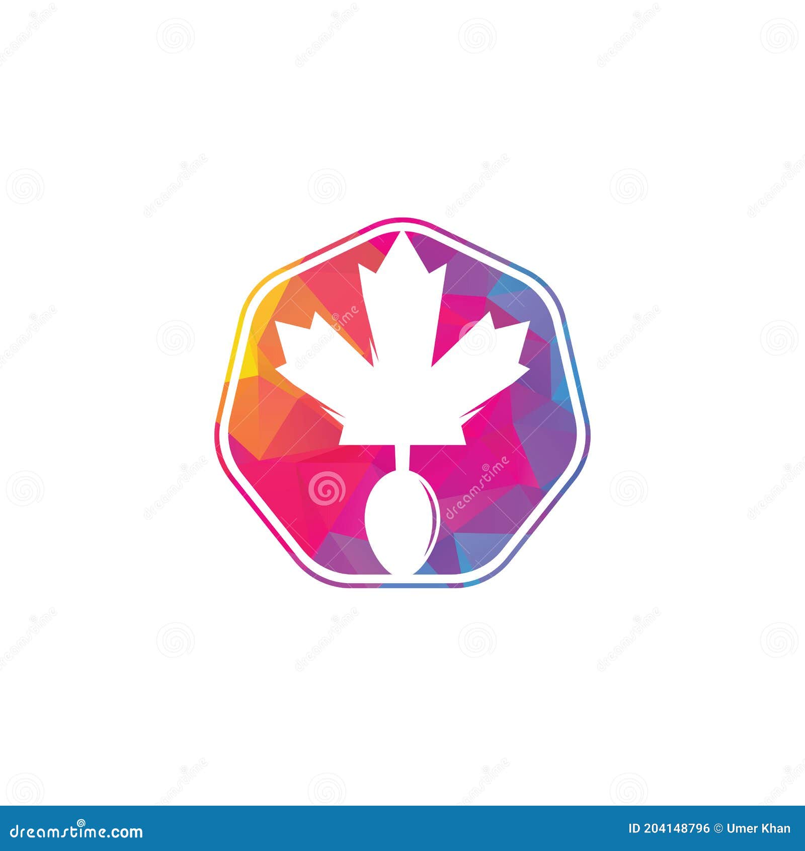 Canadian Food Logo Concept Design. Stock Vector - Illustration of ...