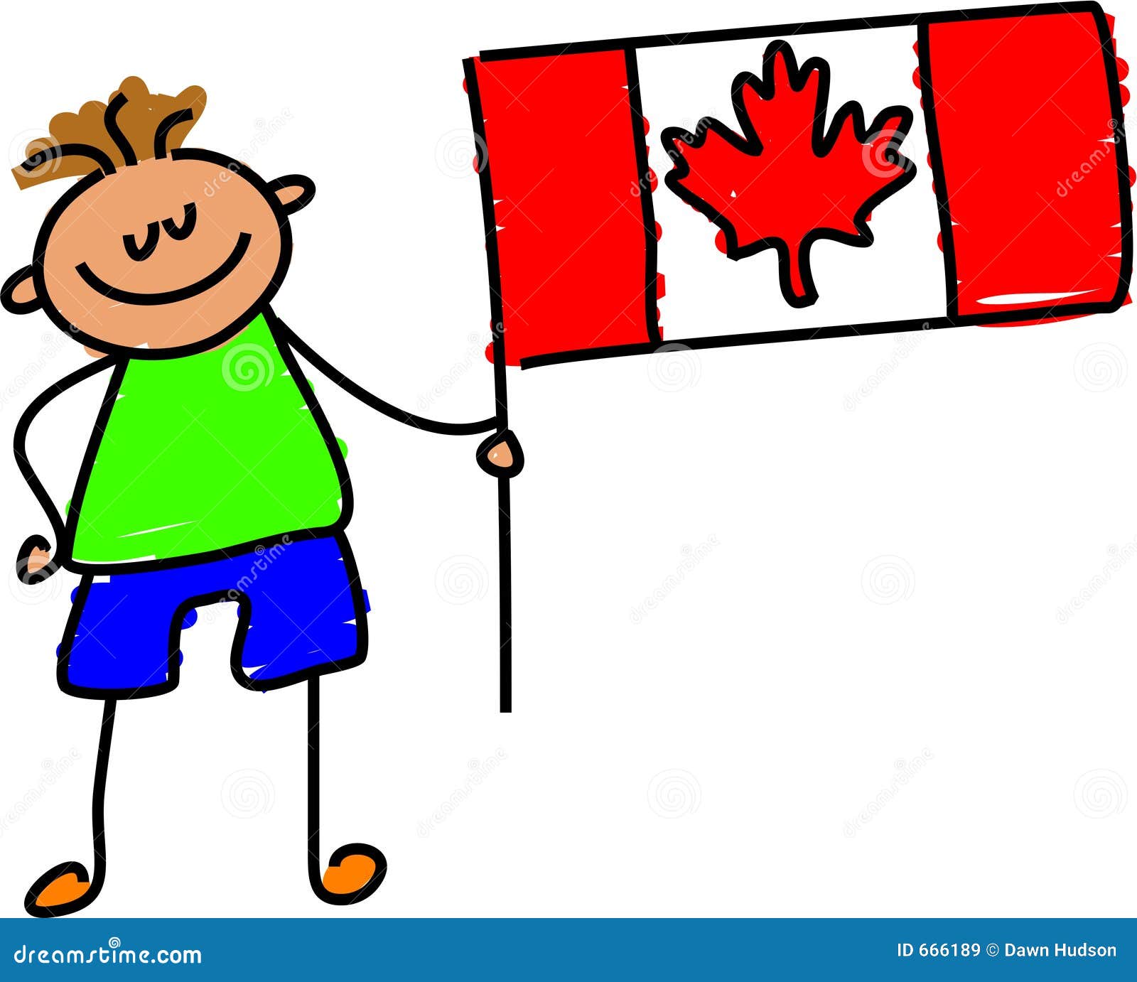 Canadian kid stock illustration. Illustration of isolated - 666189