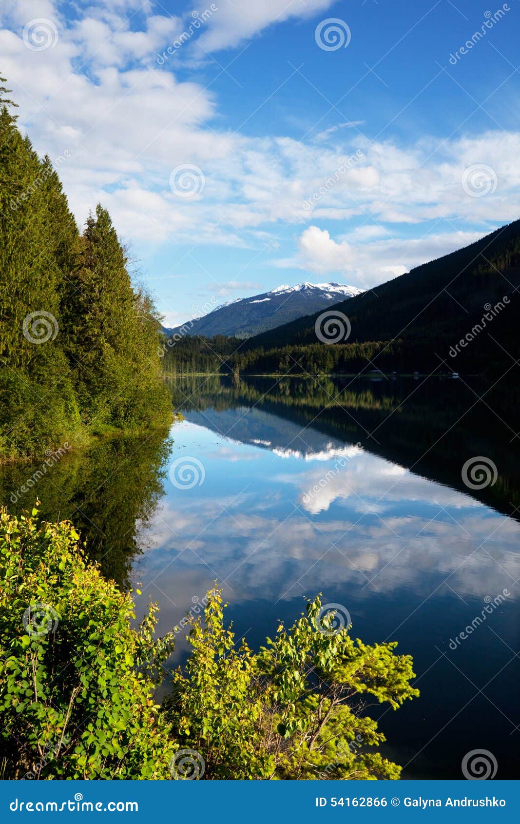 Canadian lake stock photo. Image of cold, fresh, banff - 54162866