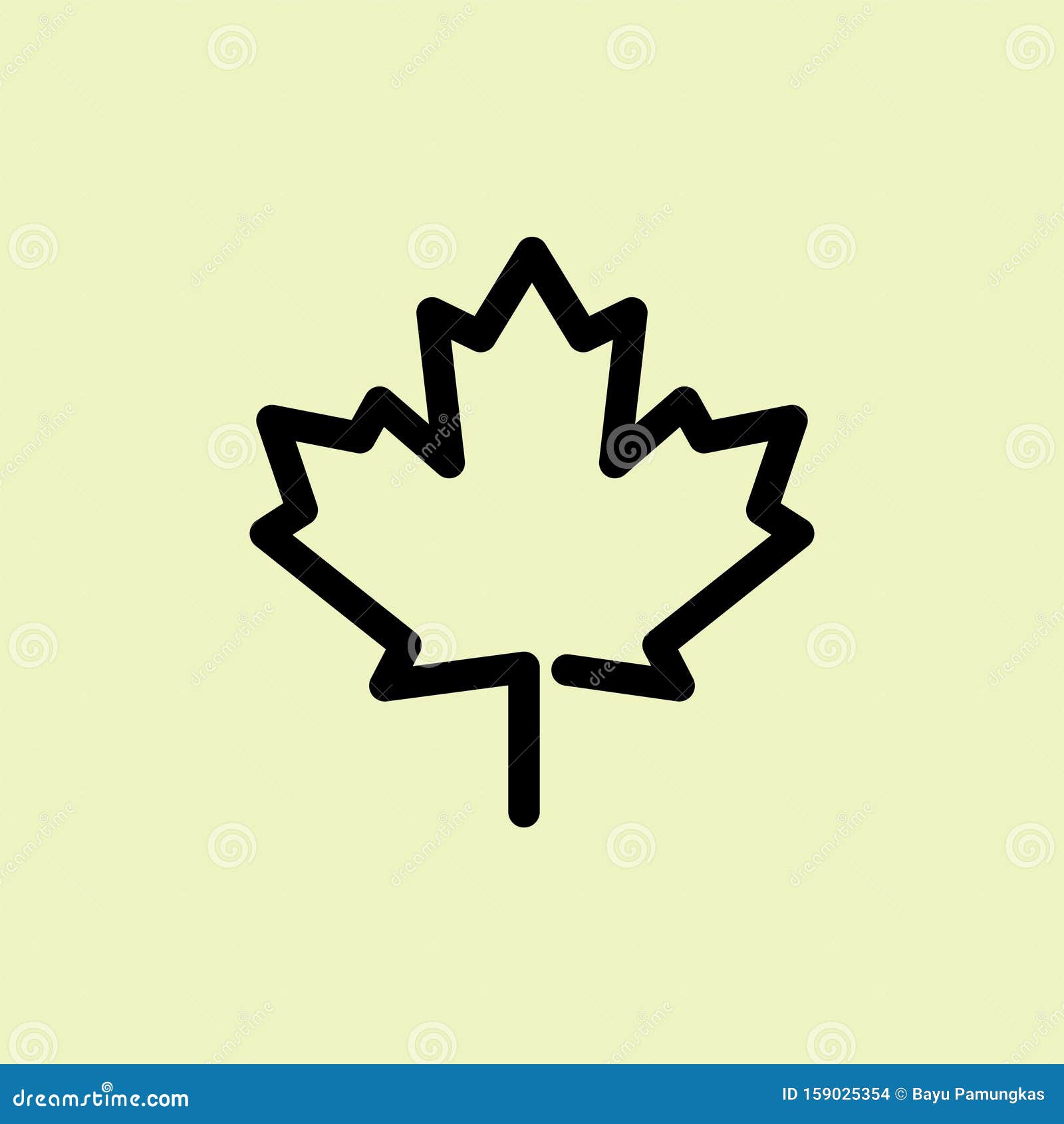 Canadian Leaf Logo Icon stock vector. Illustration of color - 159025354