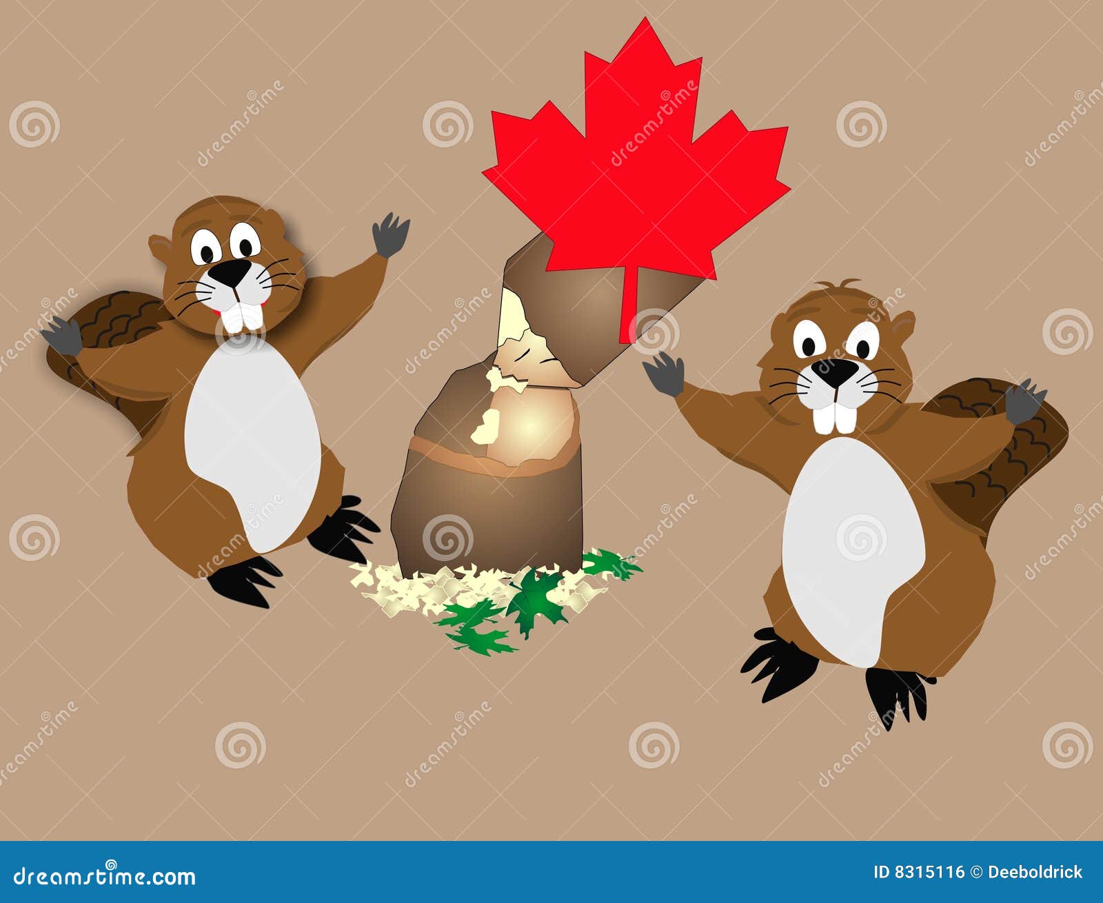 Canadian Lumber Jacks.. the Beaver Stock Vector - Illustration of card ...