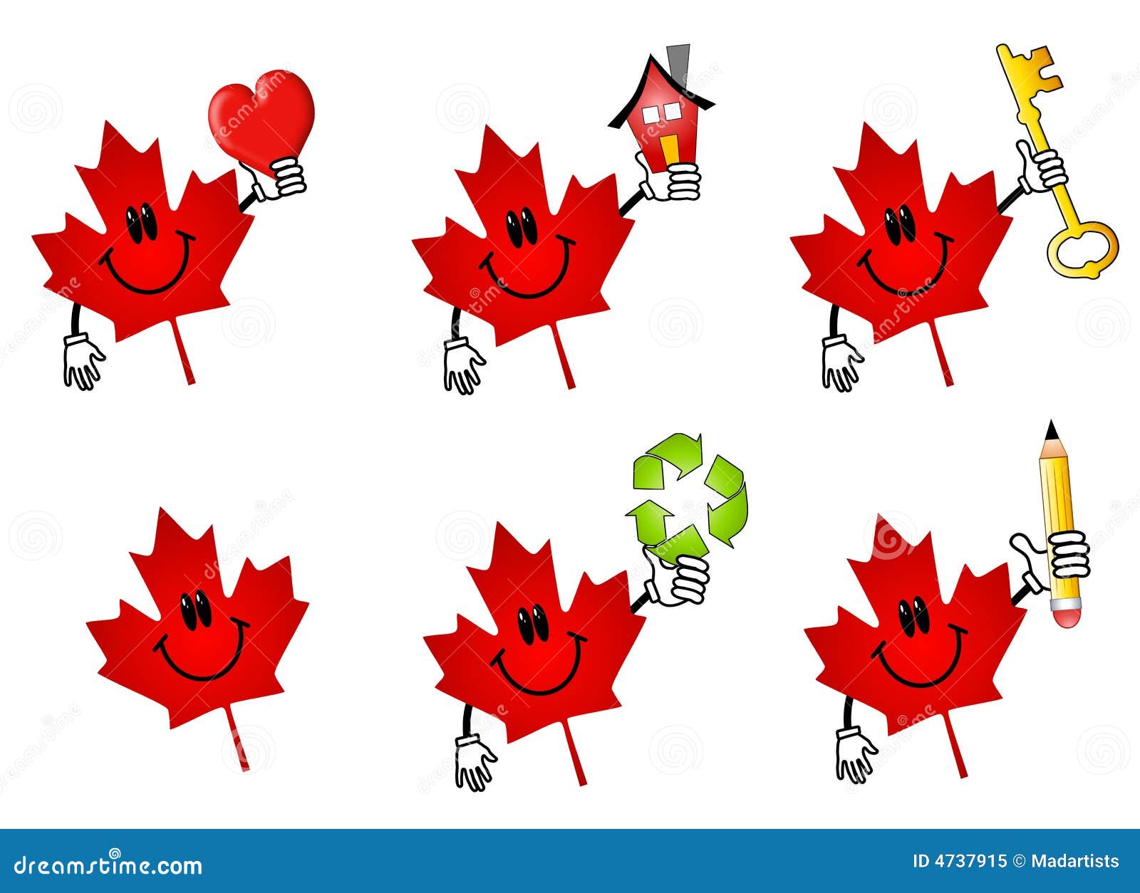 Canadian Maple Leaf Cartoons Stock Illustration - Illustration of ...
