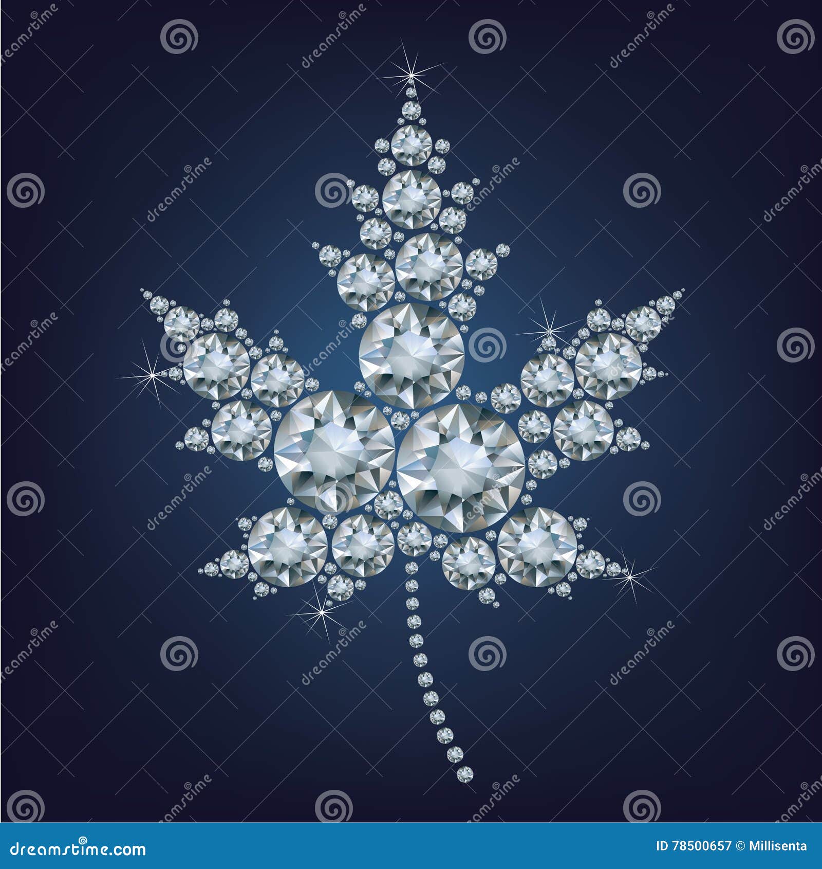 Canadian Maple Leaf Icon Made a Lot of Diamonds Stock Vector ...